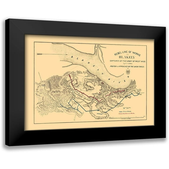 US Army Corps 14x11 Black Modern Framed Museum Art Print Titled - Fort ...