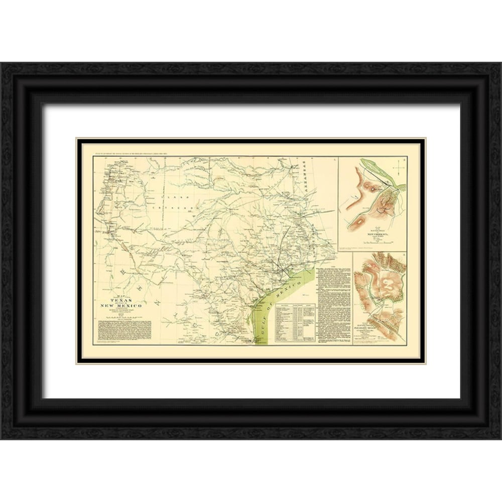 US Army Corps 24x17 Black Ornate Wood Framed with Double Matting Museum ...