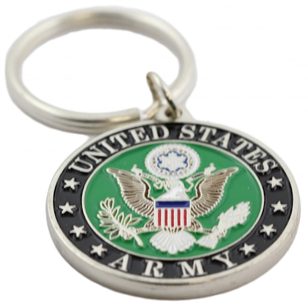 US Army Crest Keychain Patriotic Key Rings Military Gifts Collectibles ...