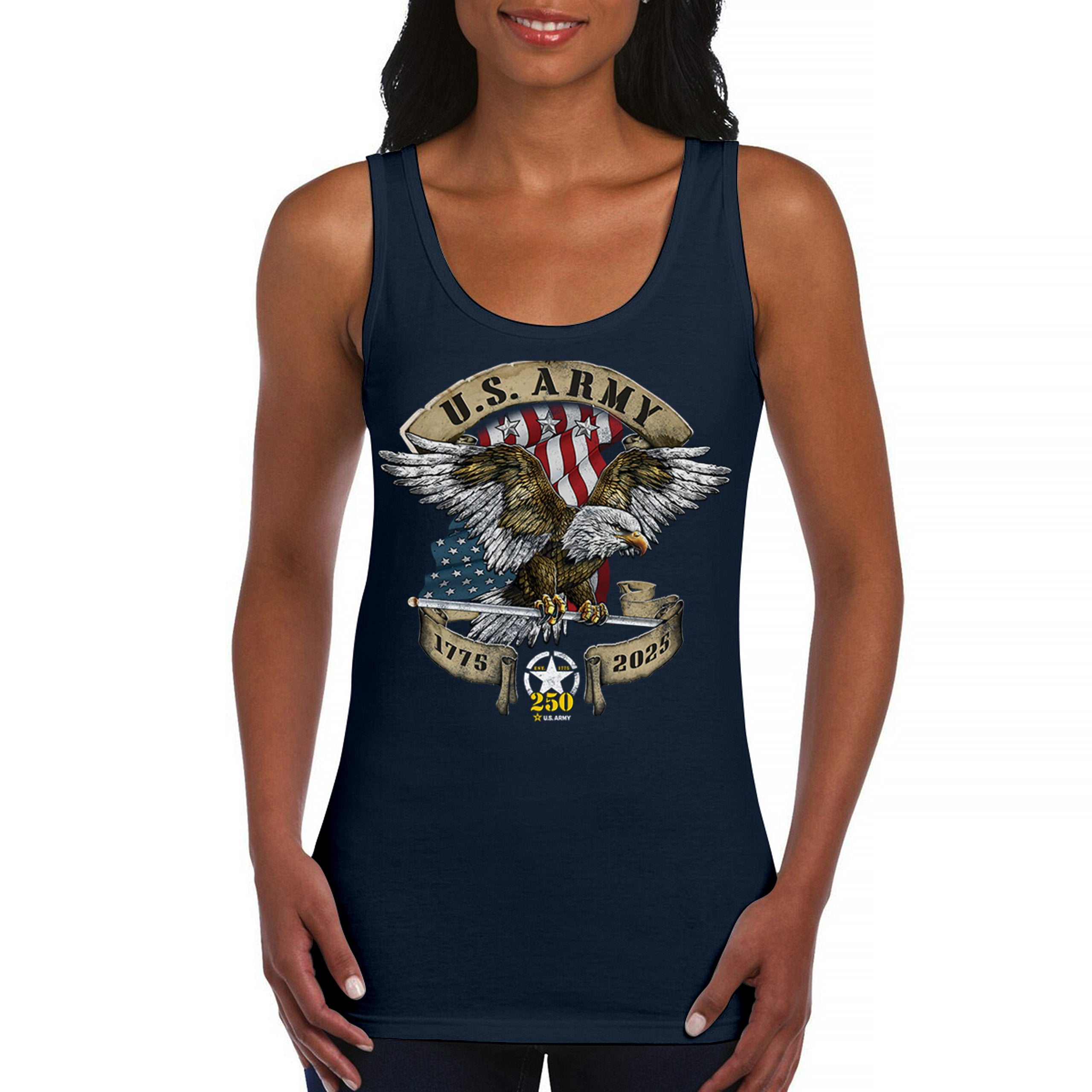 US Army Eagle Women's Tank Top 250 Years Anniversary American Veteran ...