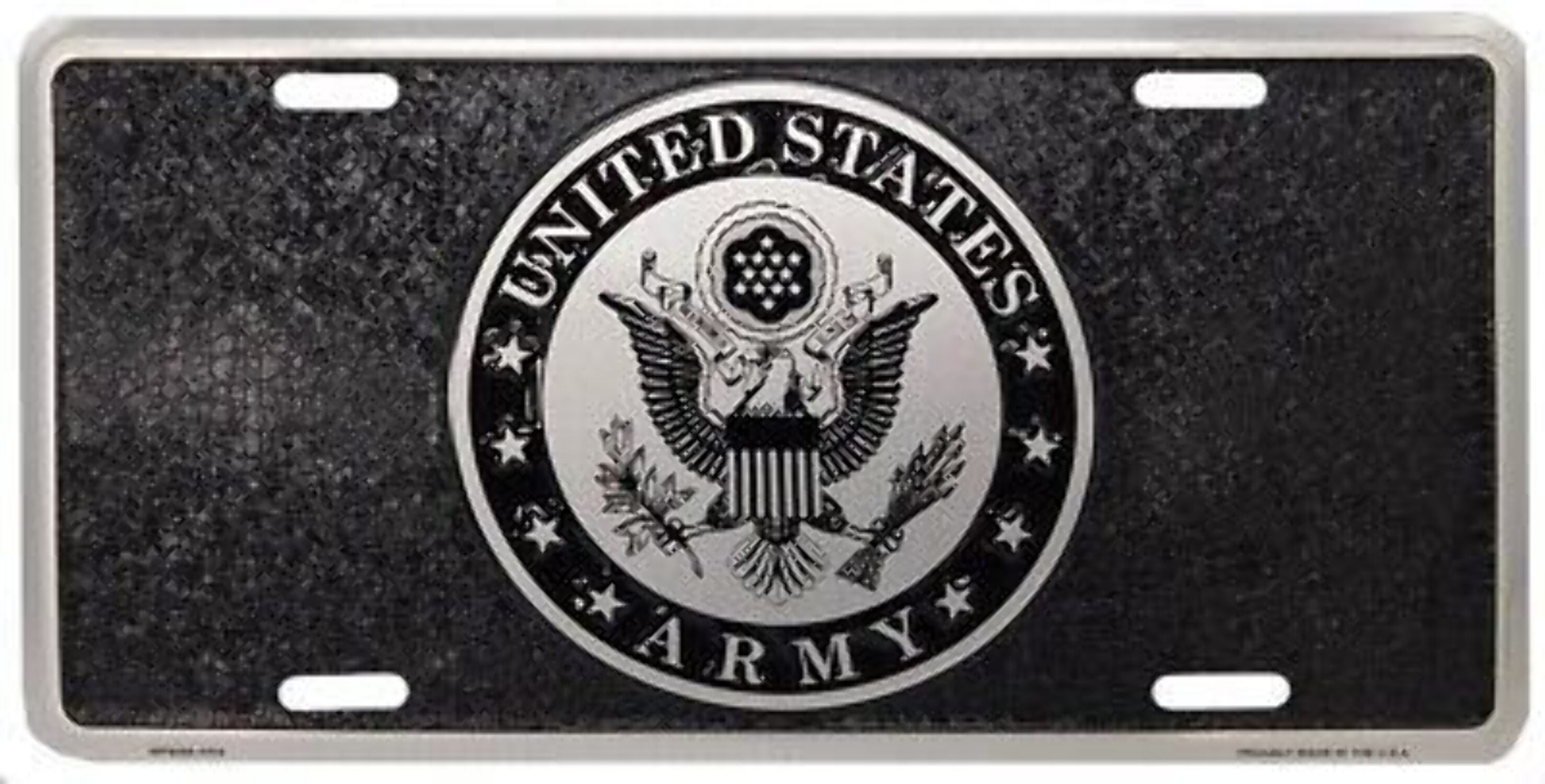 US Army Emblem Black Textured 6"x12" Aluminum License Plate Officially ...