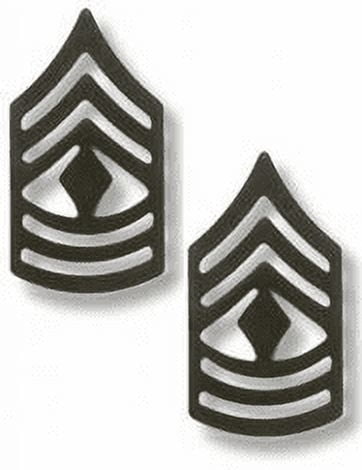 US Army First Sergeant Black Metal Collar Rank Insignia - Walmart.com