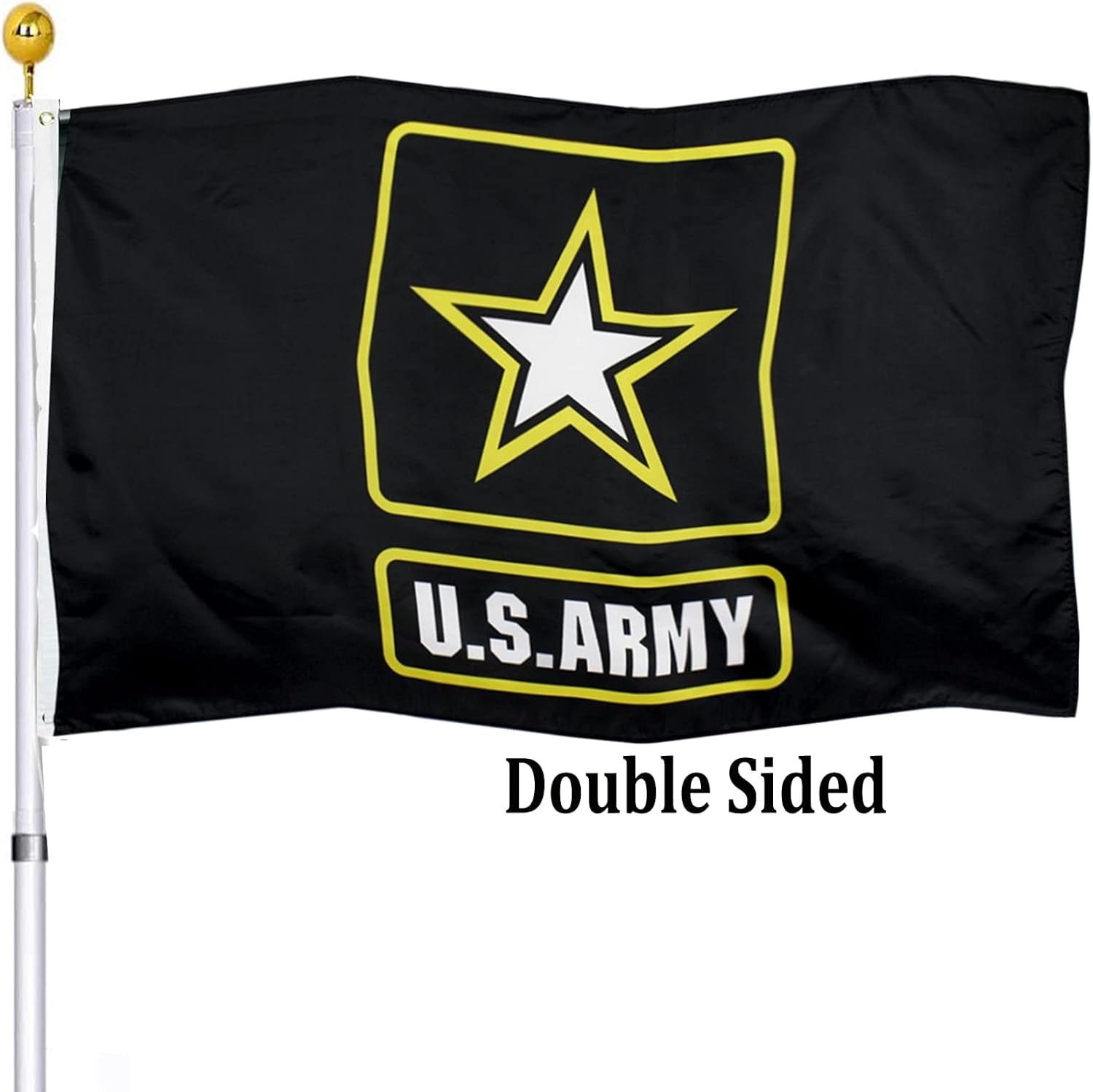 US Army Flag 2x3 Outdoor Double Sided American United States Black Star ...