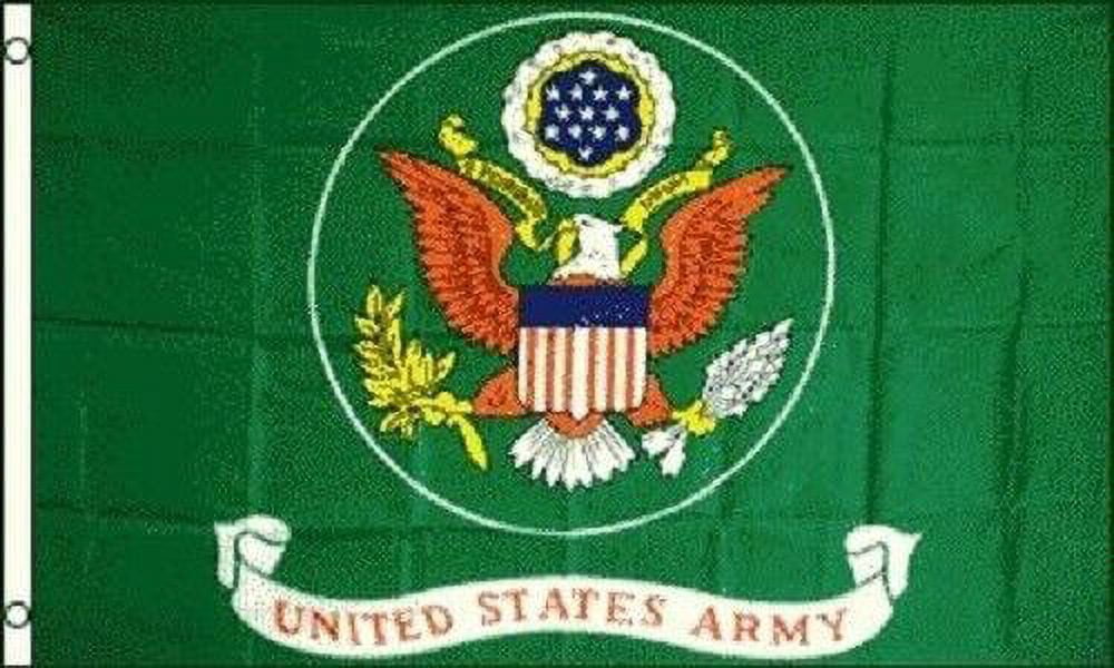 US Army Flag 3x5 ft Brilliant Colors Green Emblem Shield United States ...