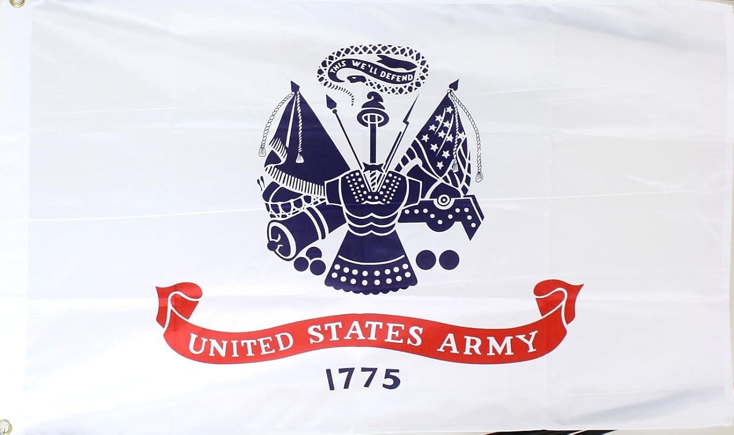 US Army Flag White Background Blue Army Flag Red Scroll - Walmart.com