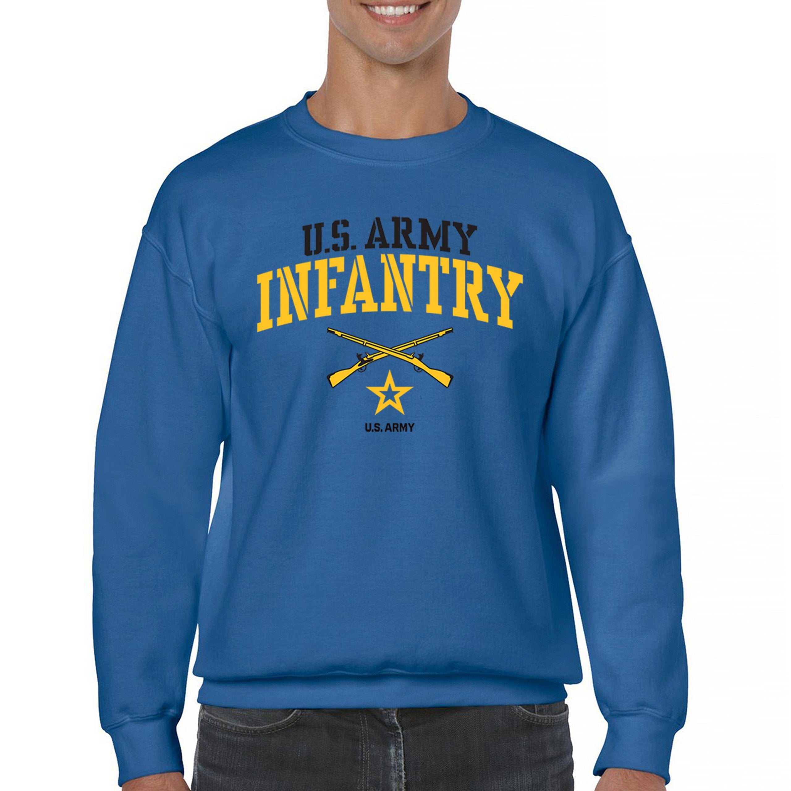 US Army Infantry Sweatshirt Military Pride Veteran DD 214 Patriotic ...