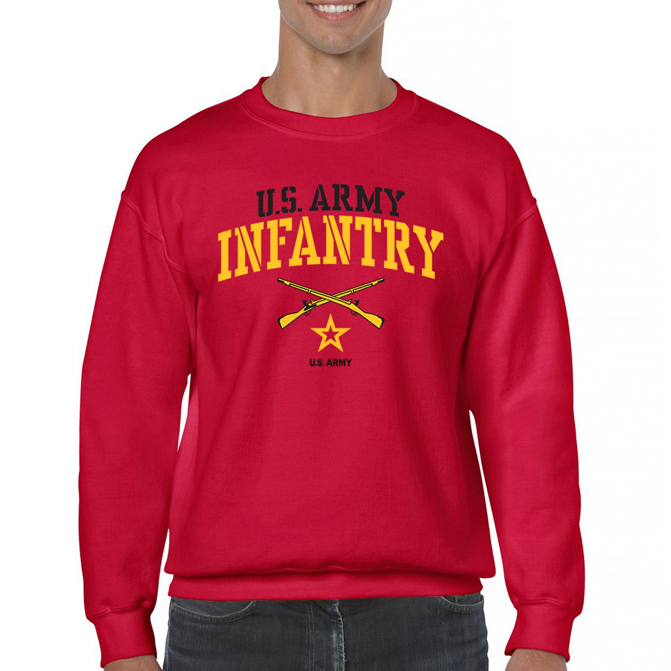 US Army Infantry Sweatshirt Military Pride Veteran DD 214 Patriotic ...