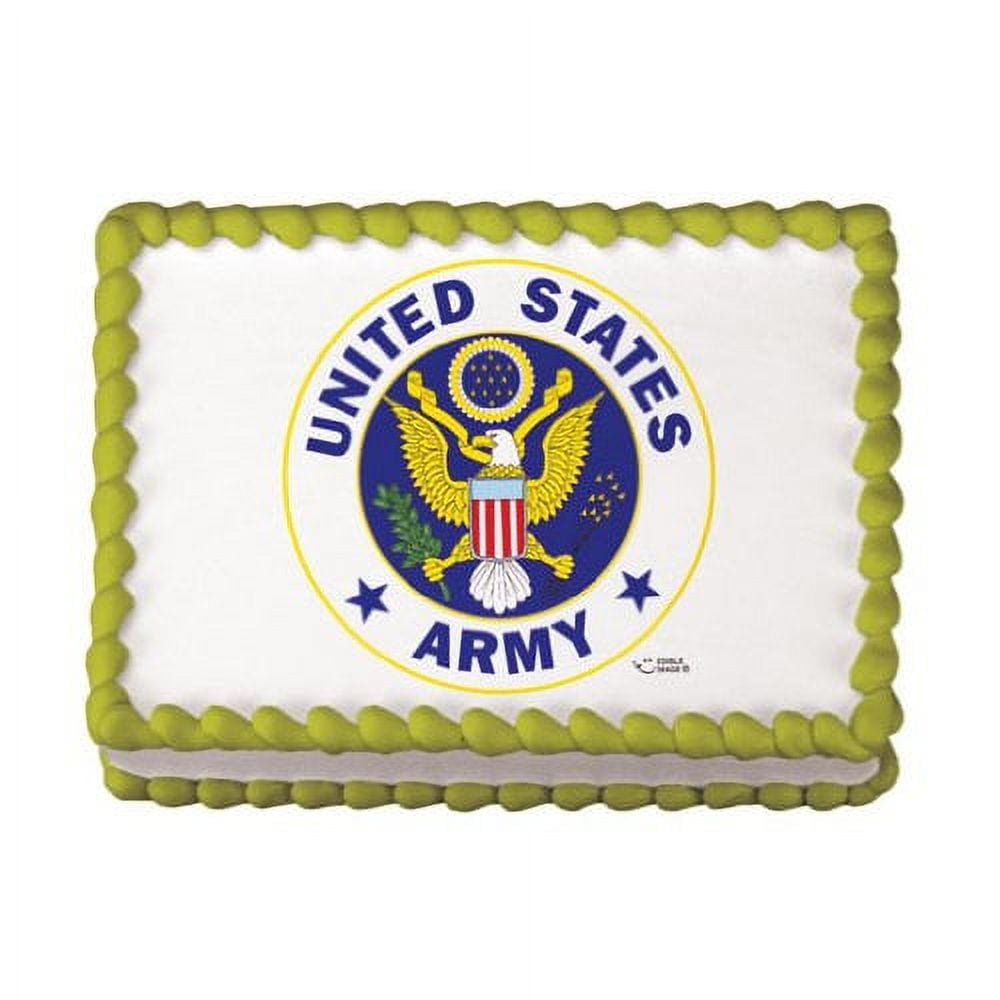 US Army Logo Edible Icing Image for 1/4 sheet cake - Walmart.com