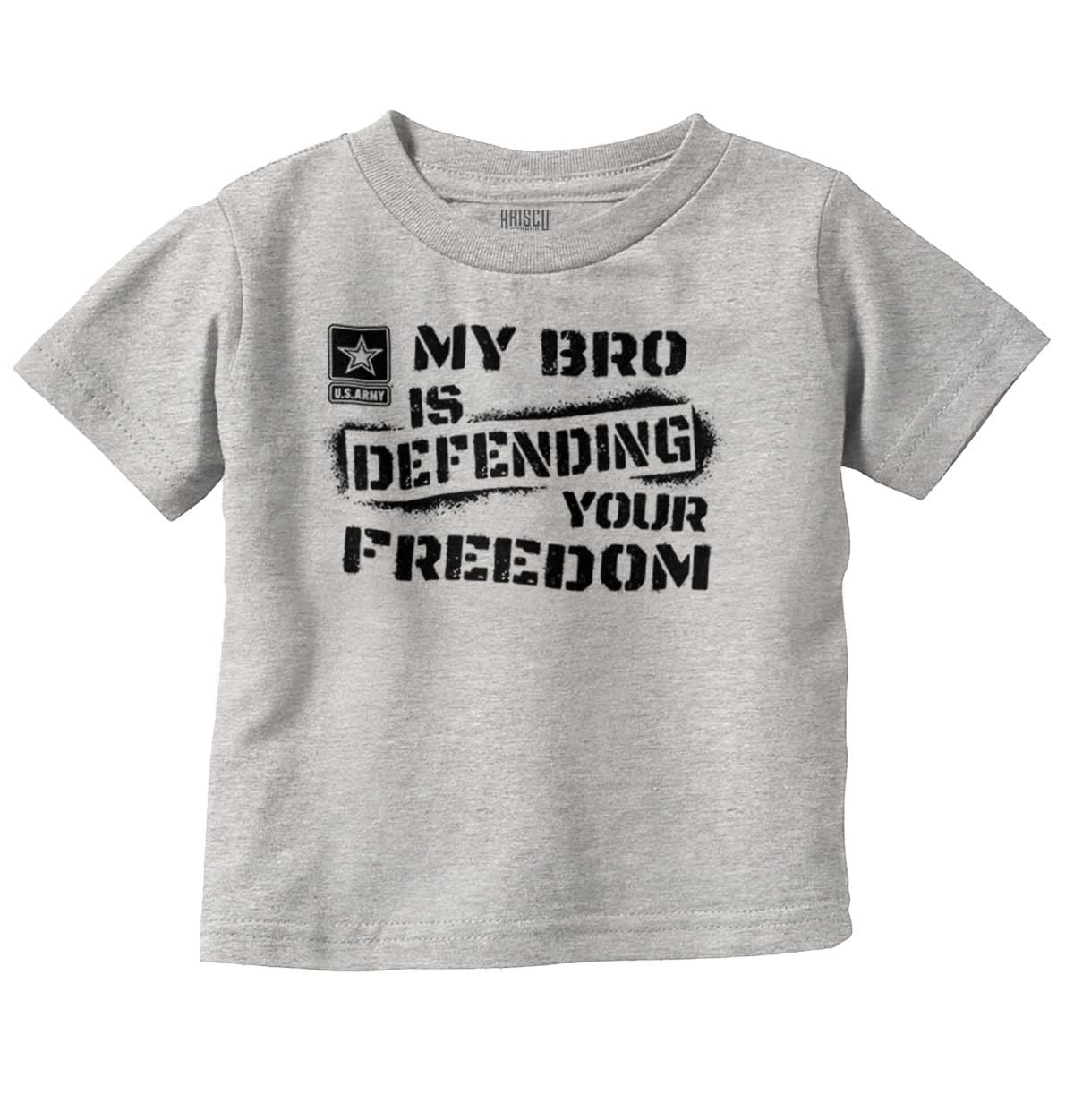 US Army Logo My Bro Defending Freedom Toddler Boy Girl T Shirt Infant ...