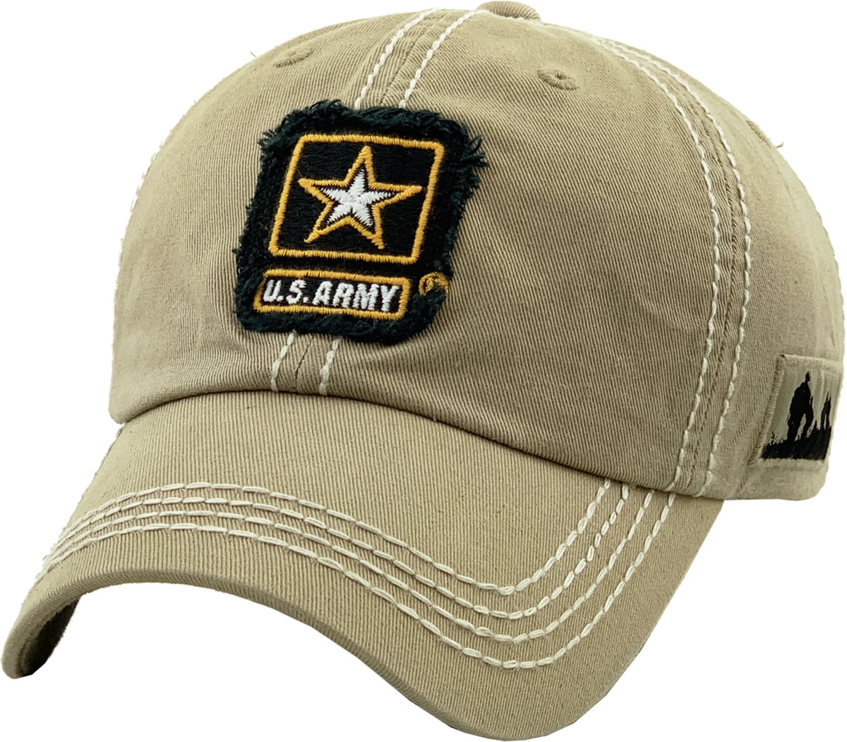 US Army Logo - Our Troops Washed Cotton Baseball Cap - Walmart.com