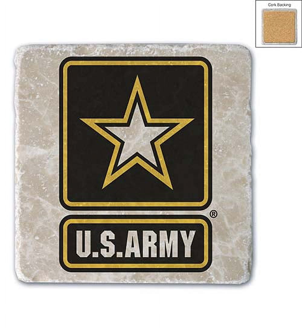 US Army Logo Single Natural Stone Coaster - Walmart.com