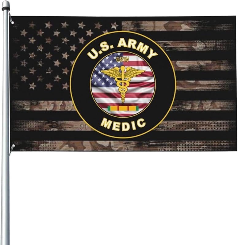 US Army MOS 68W Medic Vietnam Service Combat Flag Home Garden Flag ...