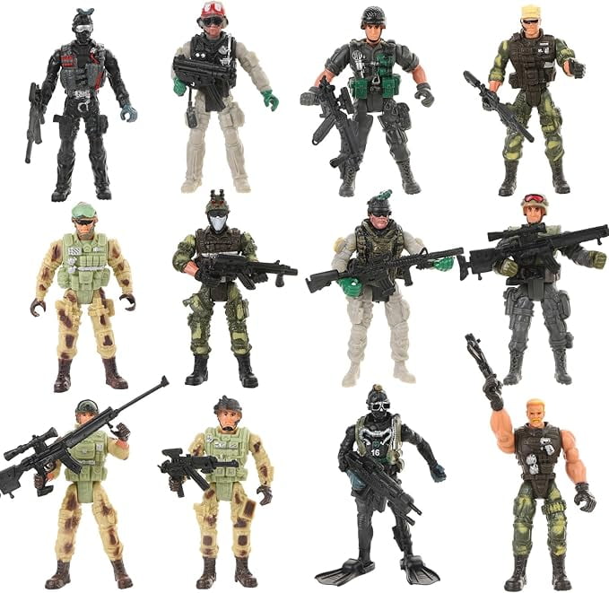 US Army Men Action Figures,SWAT Team Toy Military Toys Soldiers Elite ...