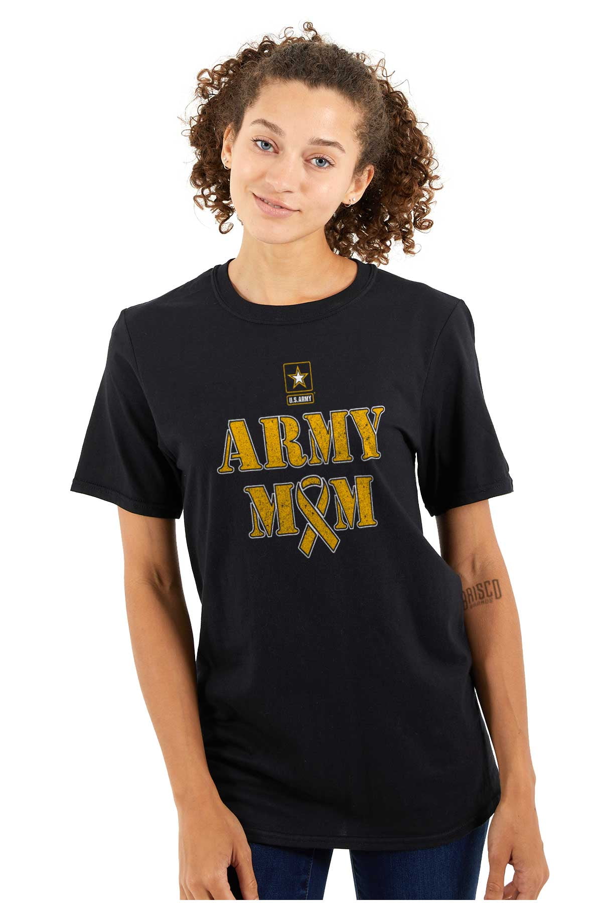 US Army Mom Military Support Ribbon Women Plus Size Graphic Tee Tees ...
