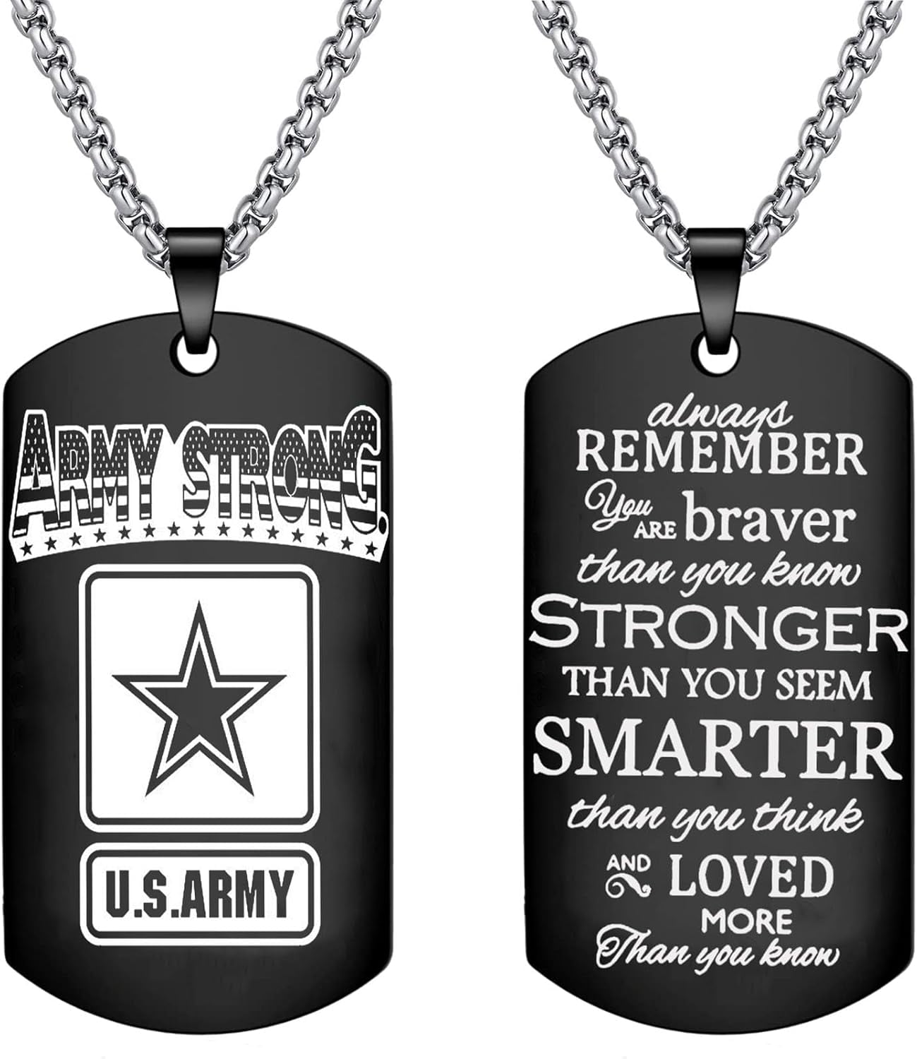 US Army Necklace Gift for Men Army Graduation Gifts Pentagon Star ...