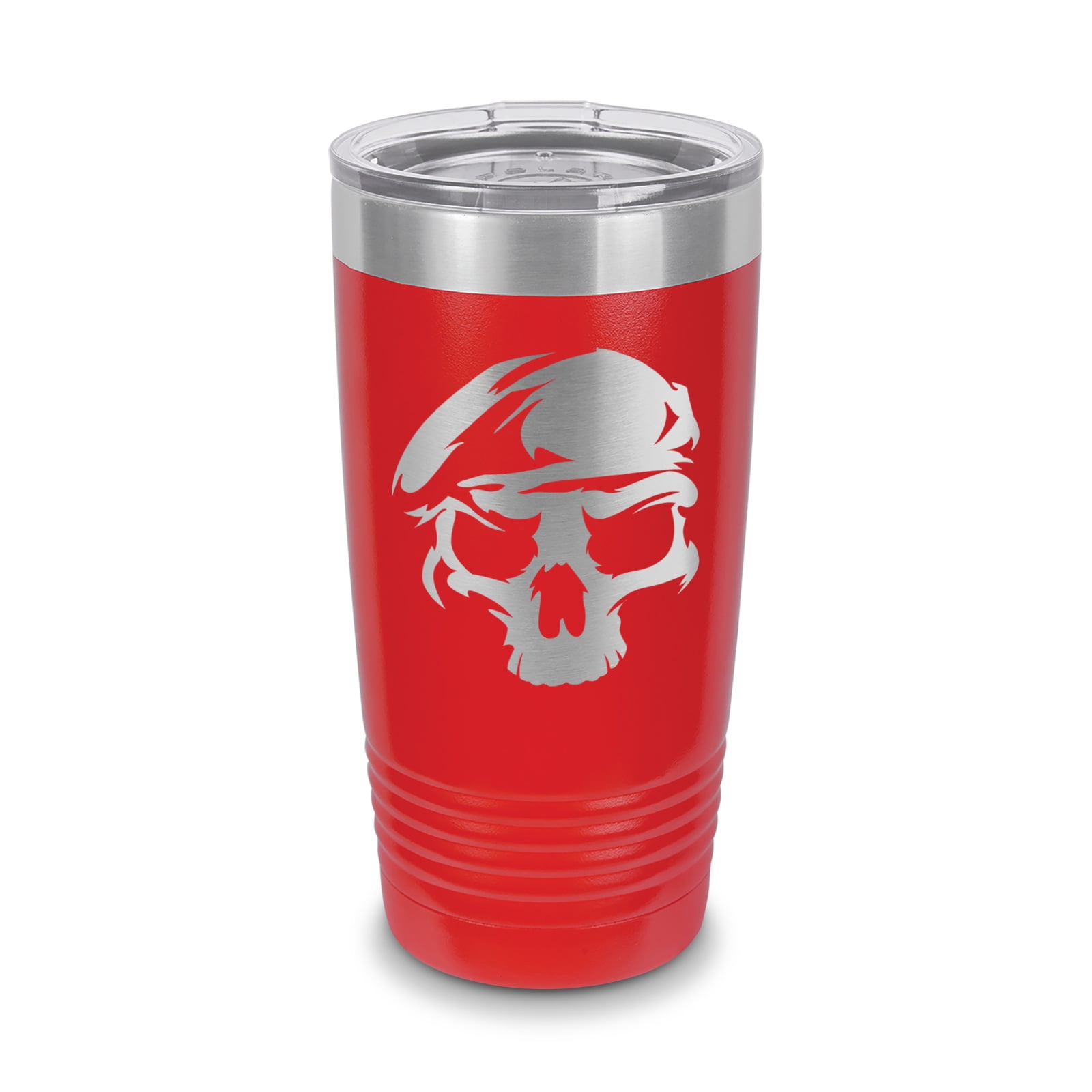 US Army Ranger Skull Tumbler 20 oz - Laser Engraved w/ Clear Lid ...