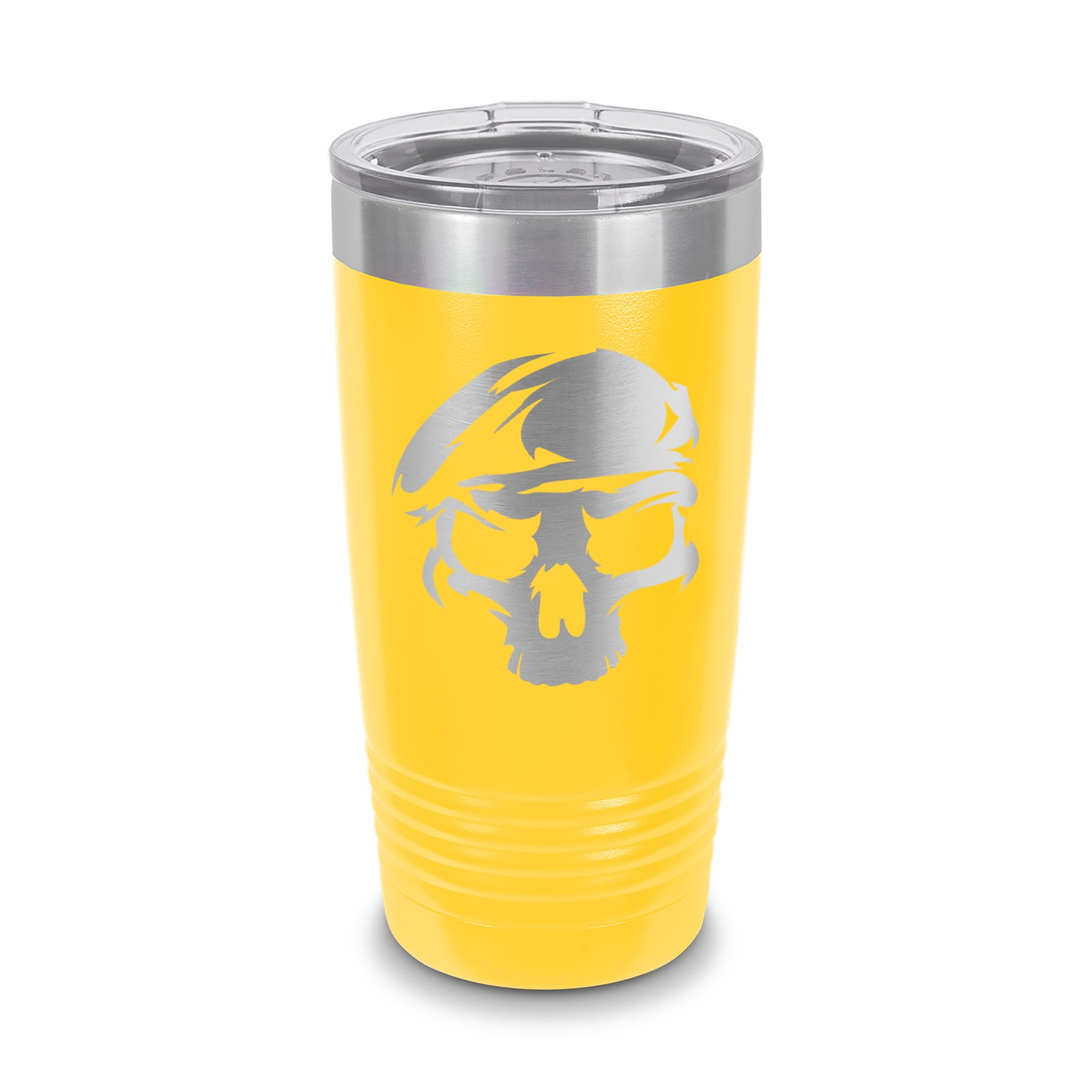 US Army Ranger Skull Tumbler 20 oz - Laser Engraved w/ Clear Lid ...