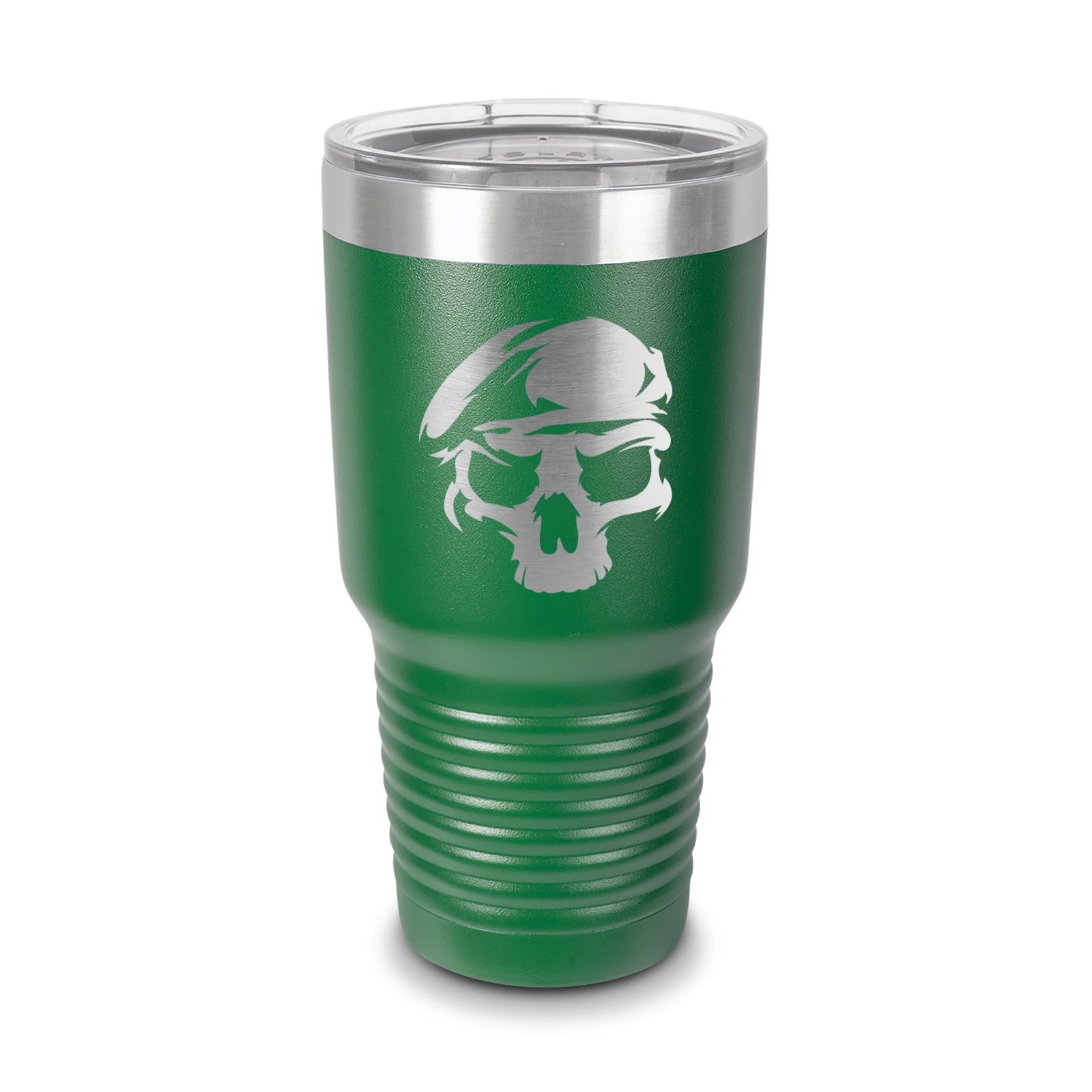 US Army Ranger Skull Tumbler 30 oz - Laser Engraved w/ Clear Lid ...