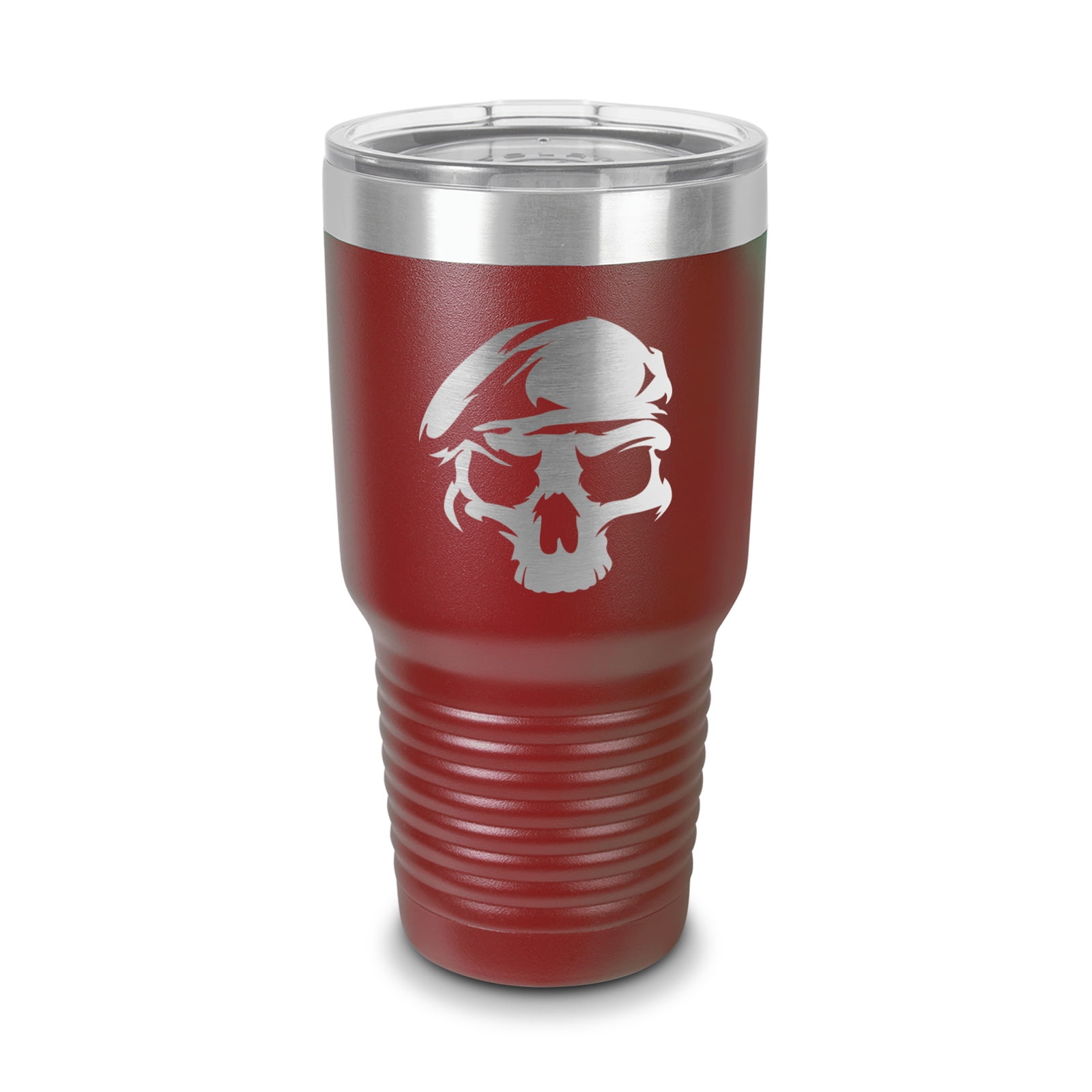 US Army Ranger Skull Tumbler 30 oz - Laser Engraved w/ Clear Lid ...