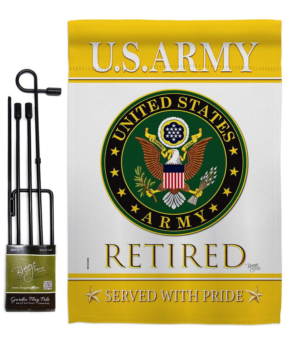 US Army Retired Garden SSF20 Flag - Set with Forces Rangers United ...