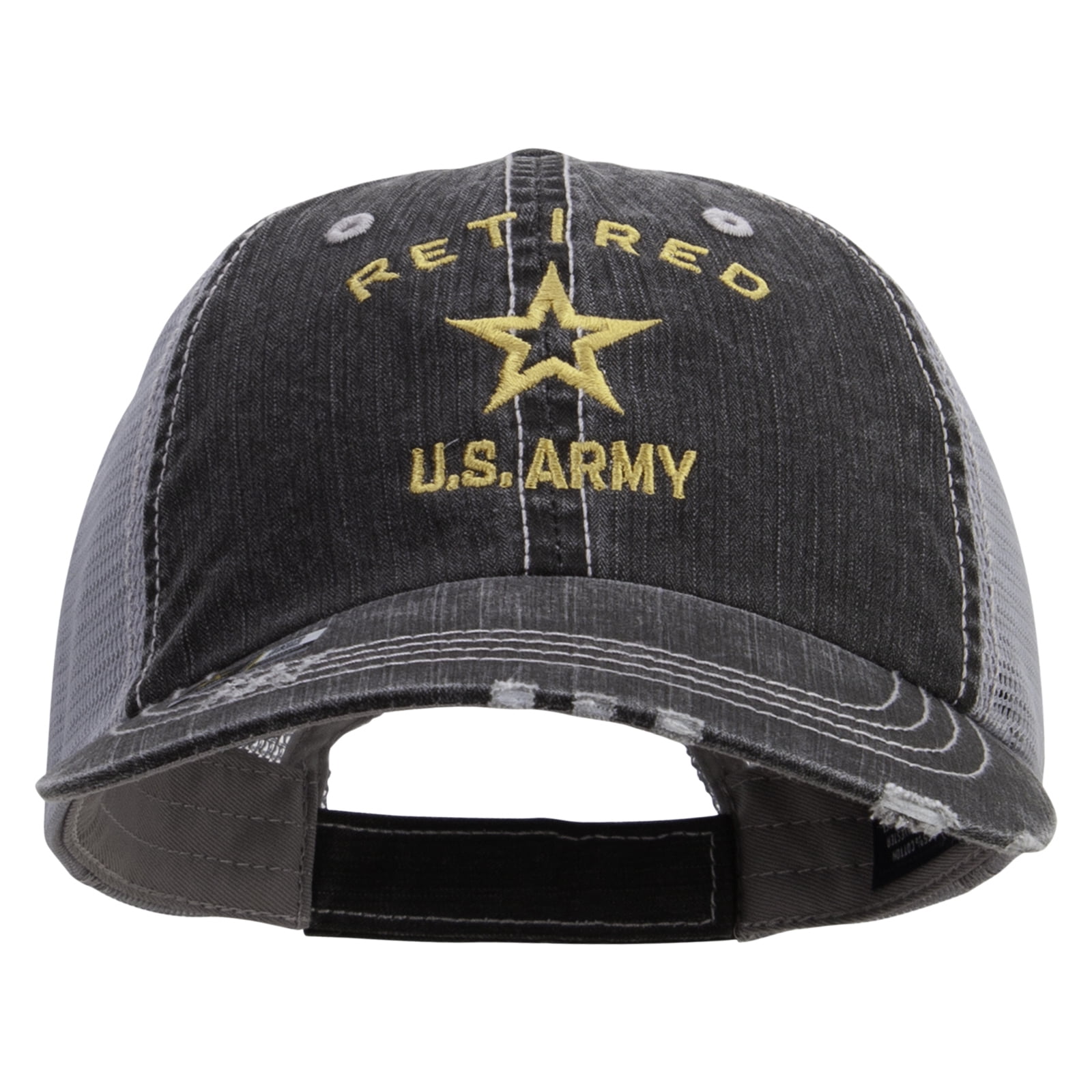 US Army Retired Military Embroidered Low Profile Special Cotton Mesh ...