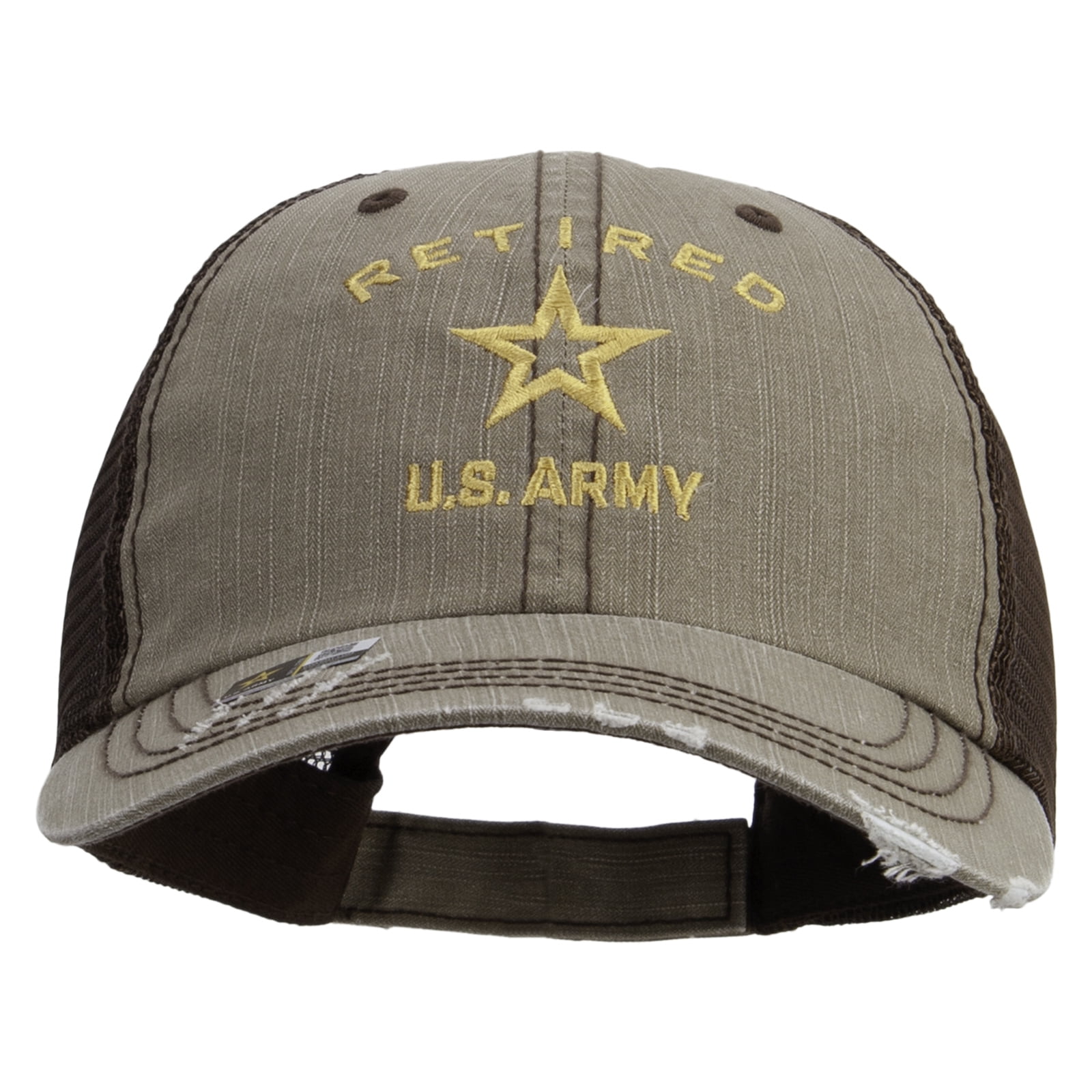 US Army Retired Military Embroidered Low Profile Special Cotton Mesh ...