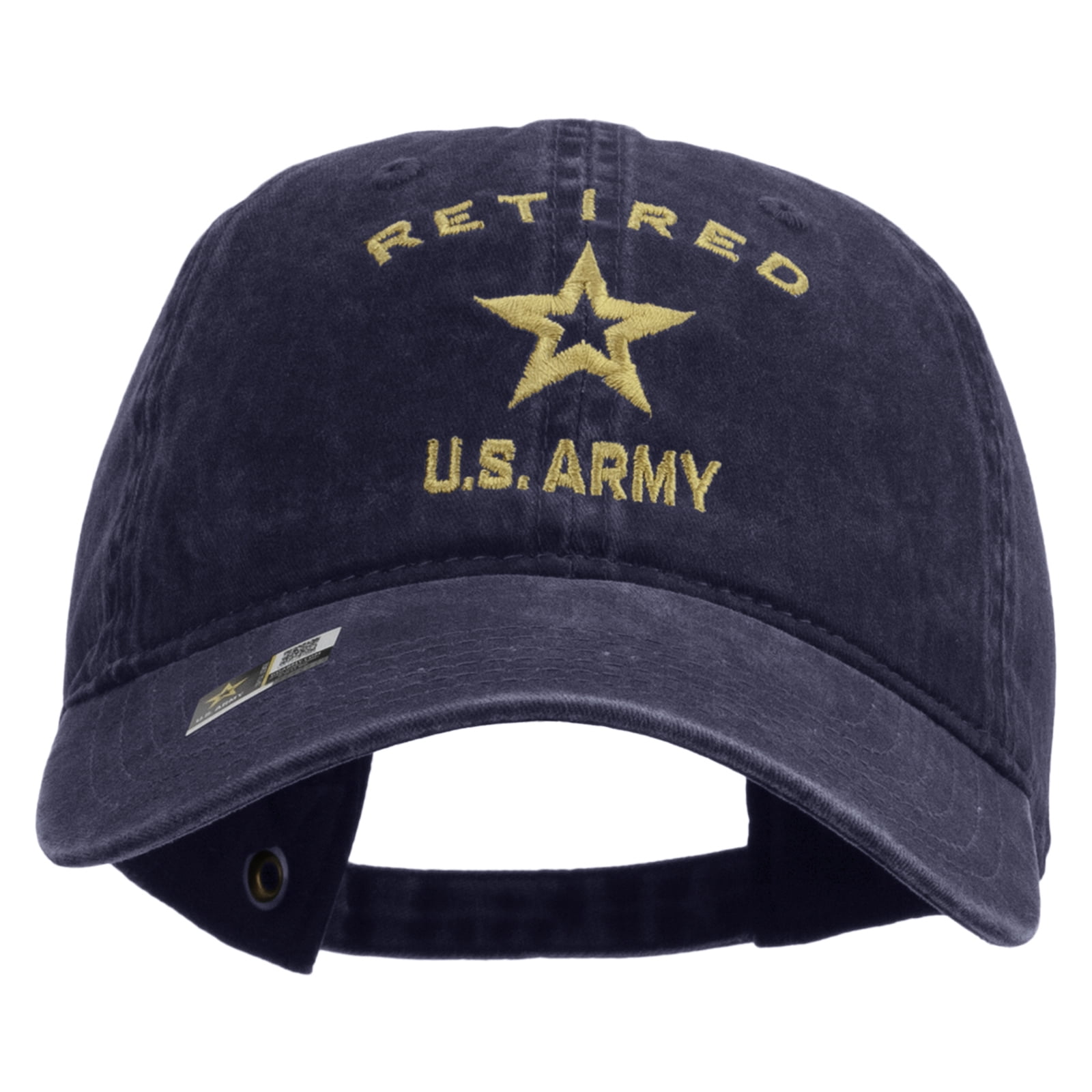 US Army Retired Military Embroidered Washed Cap - Navy OSFM - Walmart.com