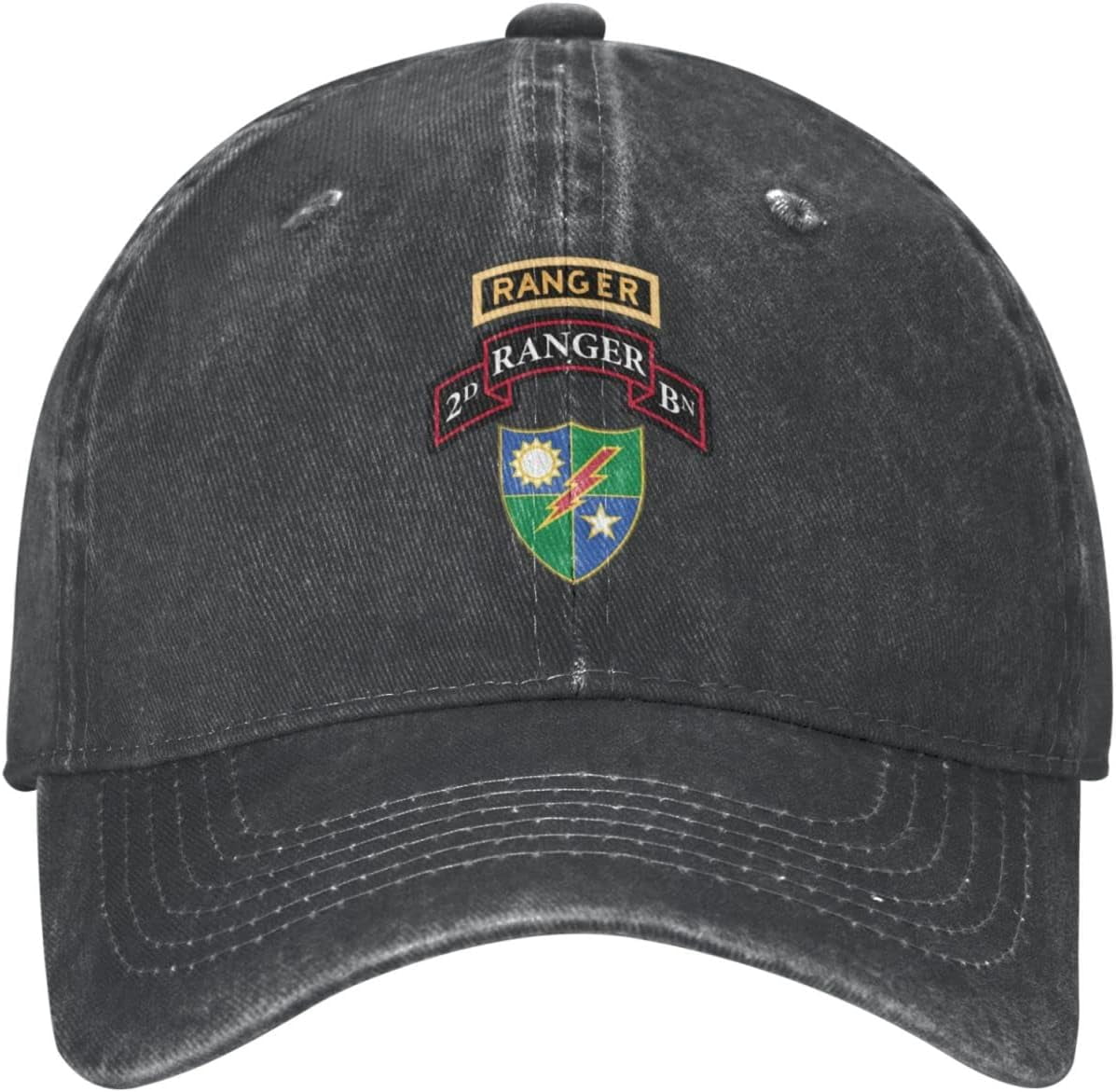 US Army Retro 2nd Ranger Battalion Hat Adjustable Baseball Cap Dad Cap ...