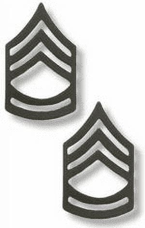 US Army Sergeant First Class Black Metal Collar Rank Insignia - Walmart.com