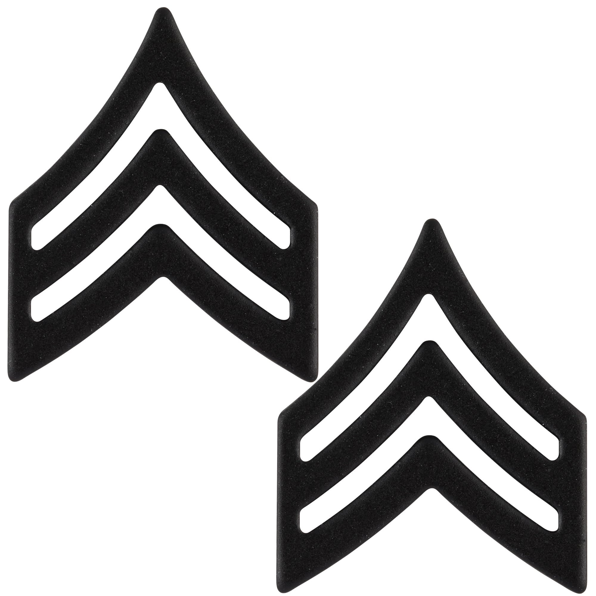 US Army Sergeant Rank Subdued Black Metal Pin - Walmart.com