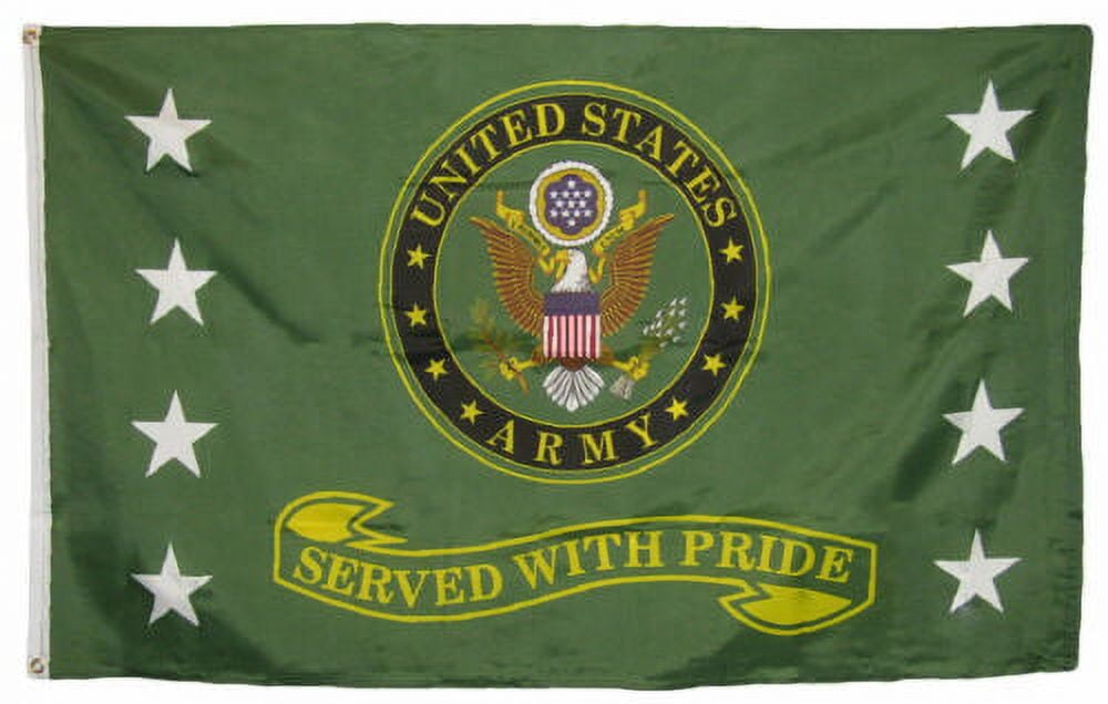 US Army Served With Pride Flag 3x5 ft USA Vet Veteran Retired Military ...