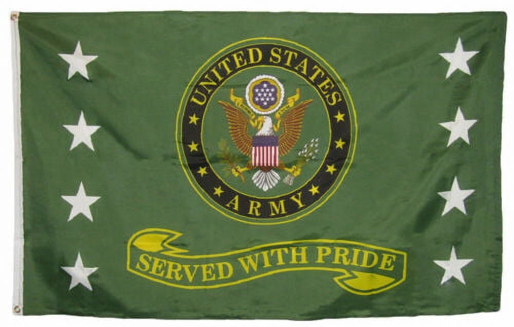 US Army Served With Pride Flag 3x5 ft USA Vet Veteran Retired Military ...
