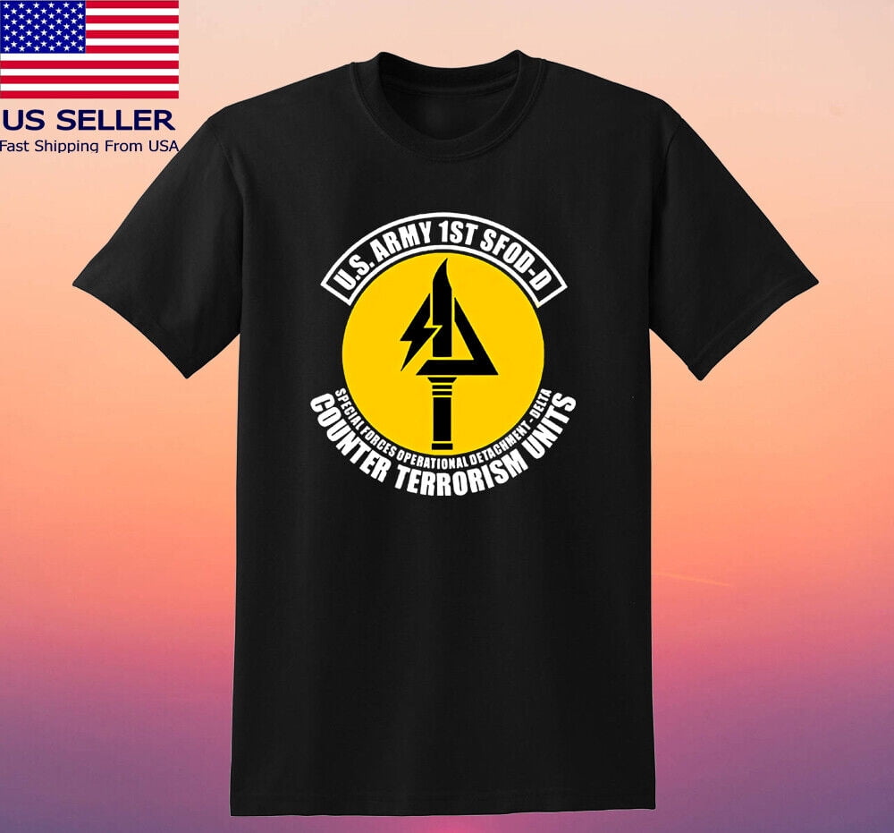 US Army Special Forces Counter Terrorism Units Men's Black T-shirt Size ...