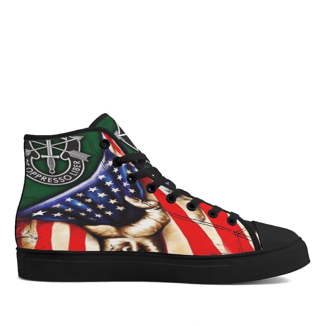 US Army Special Forces Green Berets High Top Canvas Shoes Sneakers ...