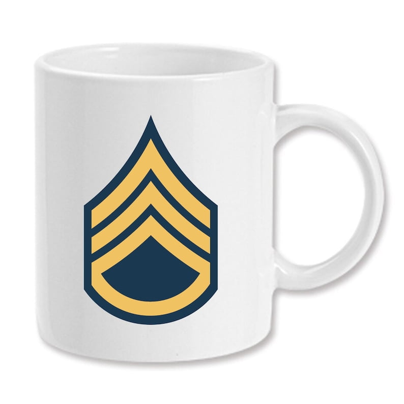 US Army Staff Sergeant E-6 Rank 11oz Ceramic Coffee Mug – Military Rank ...
