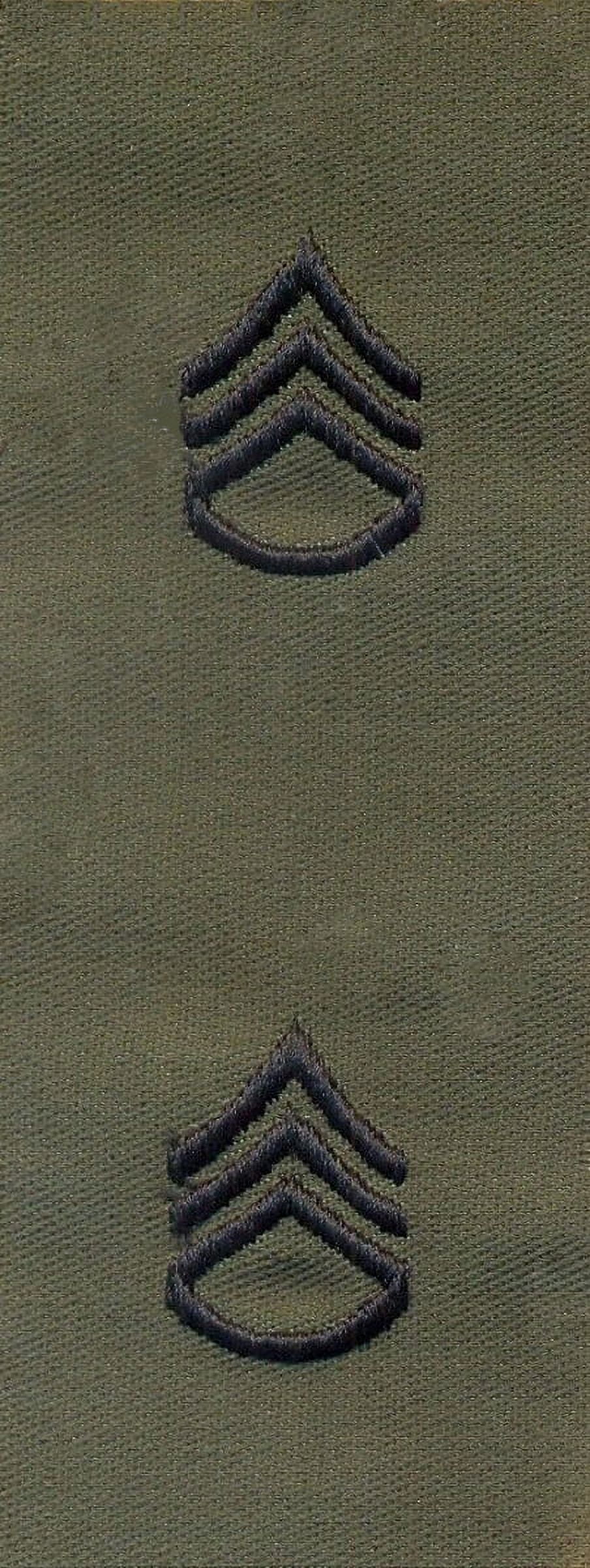 US Army Staff Sergeant E-6 Rank OD Green Sew-On Patches - 1 Pair - Walmart.com
