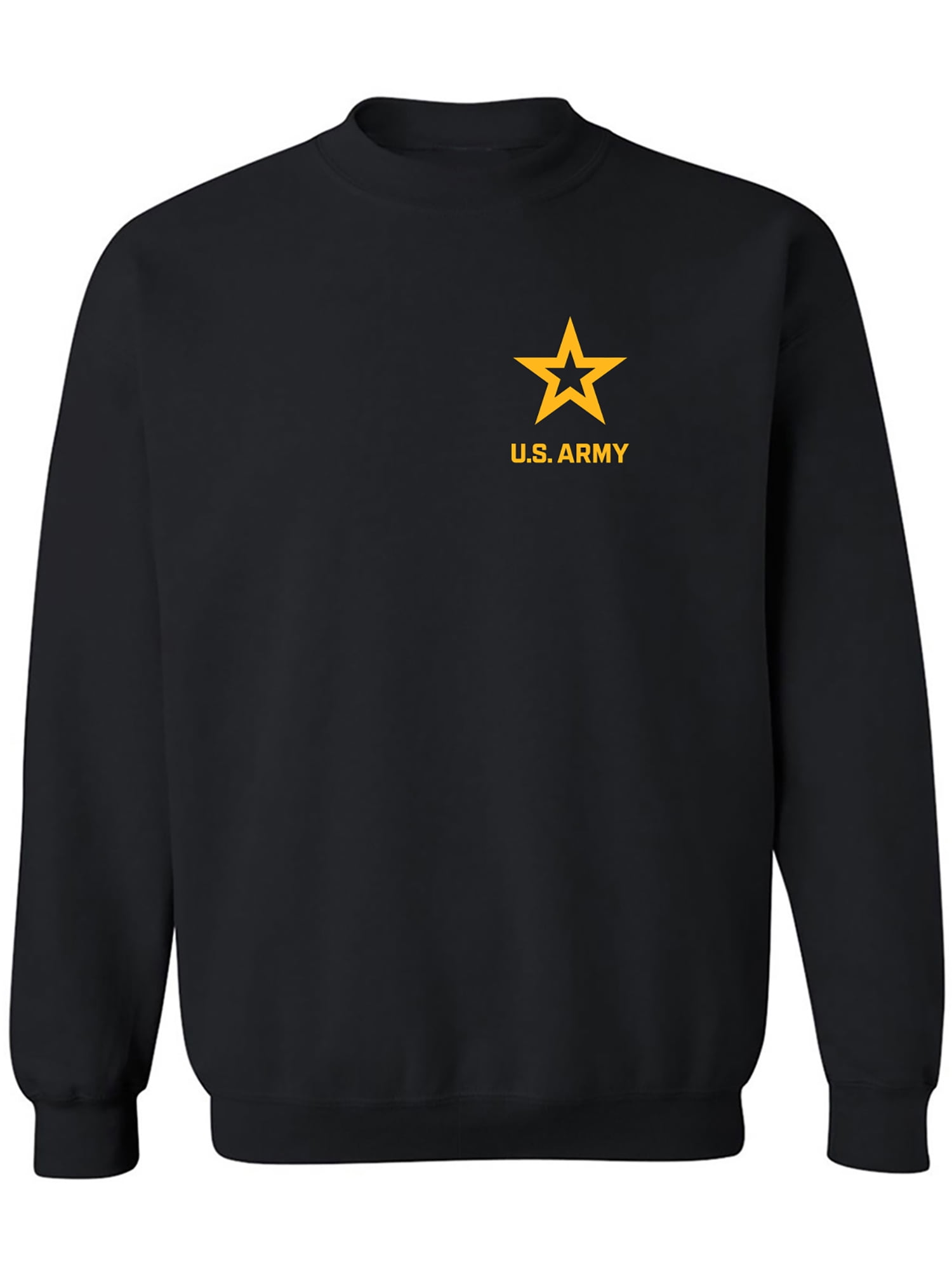 US Army Star Gold Ink Left Chest Crewneck Sweatshirt - Walmart.com