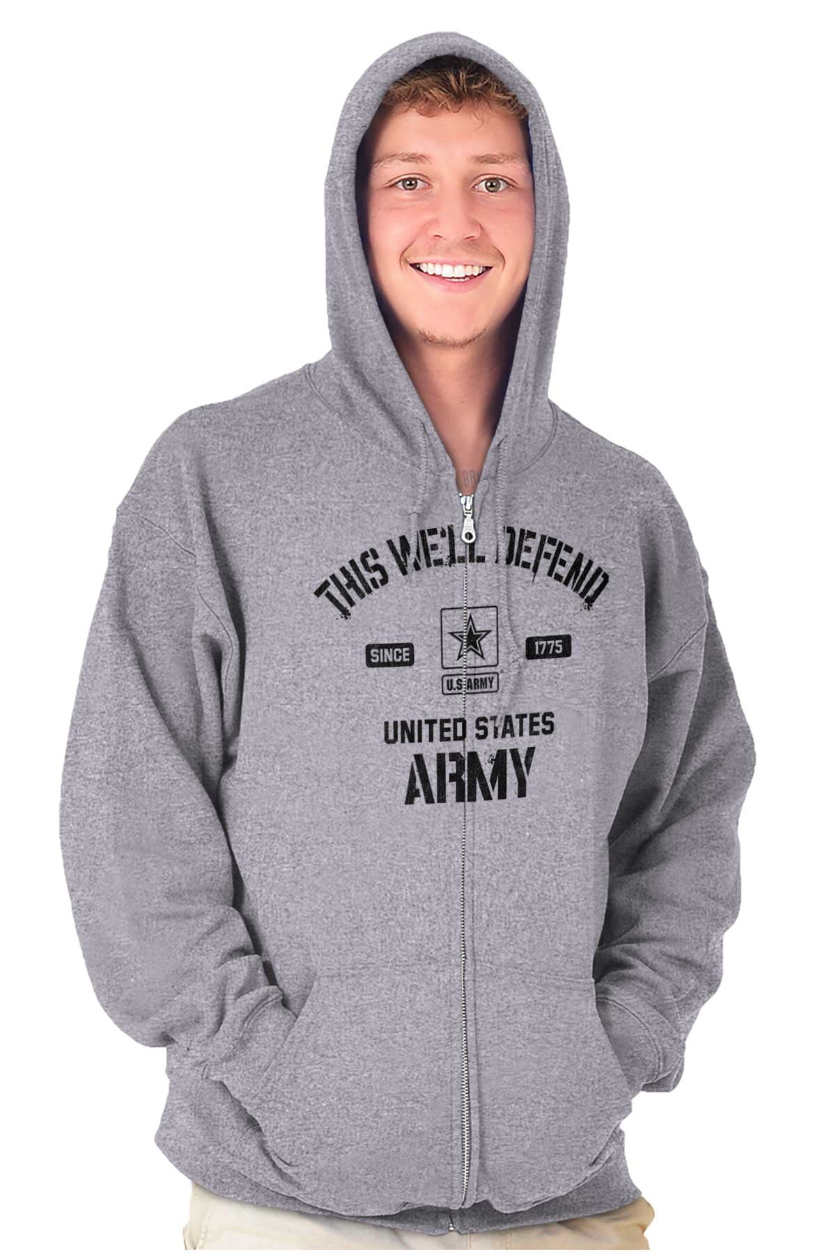 US Army Star Logo This We’ll Defend Unisex Plus Size Zip Hoodie Brisco ...