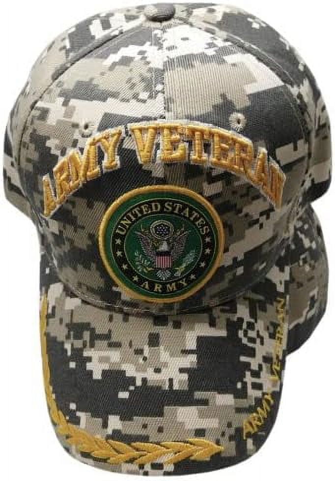 US Army Vet Veteran Emblem Seal Cap Hat Digital Camo Officially ...