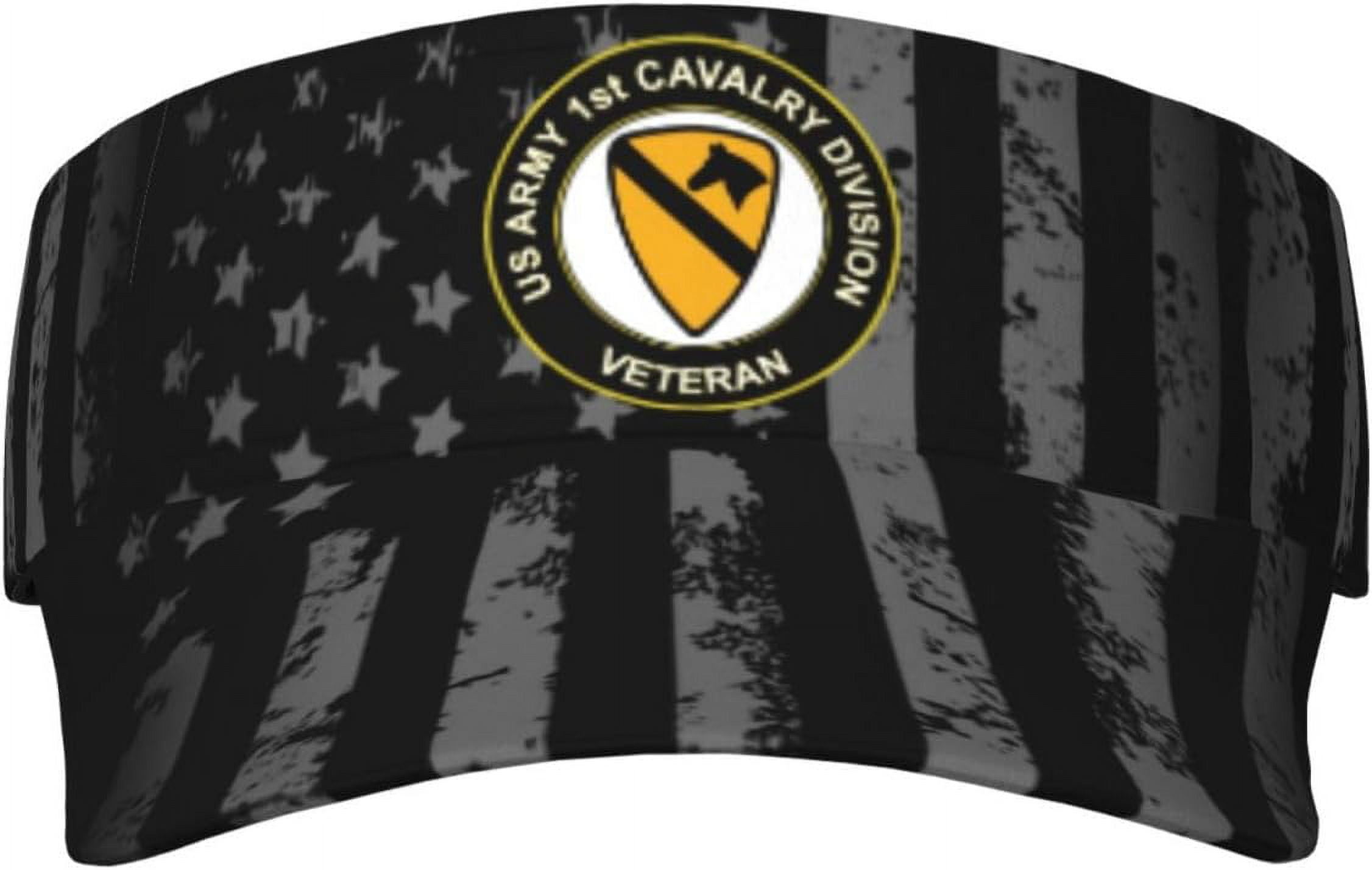 US Army Veteran 1st Cavalry Division Visor Cap Adjustable Uv Protection ...