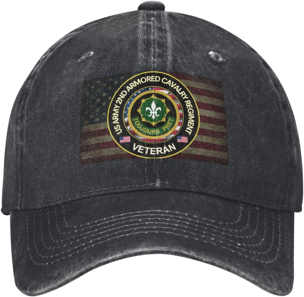 US Army Veteran 2nd Armored Cavalry Regiment Baseball Cap Adjustable ...