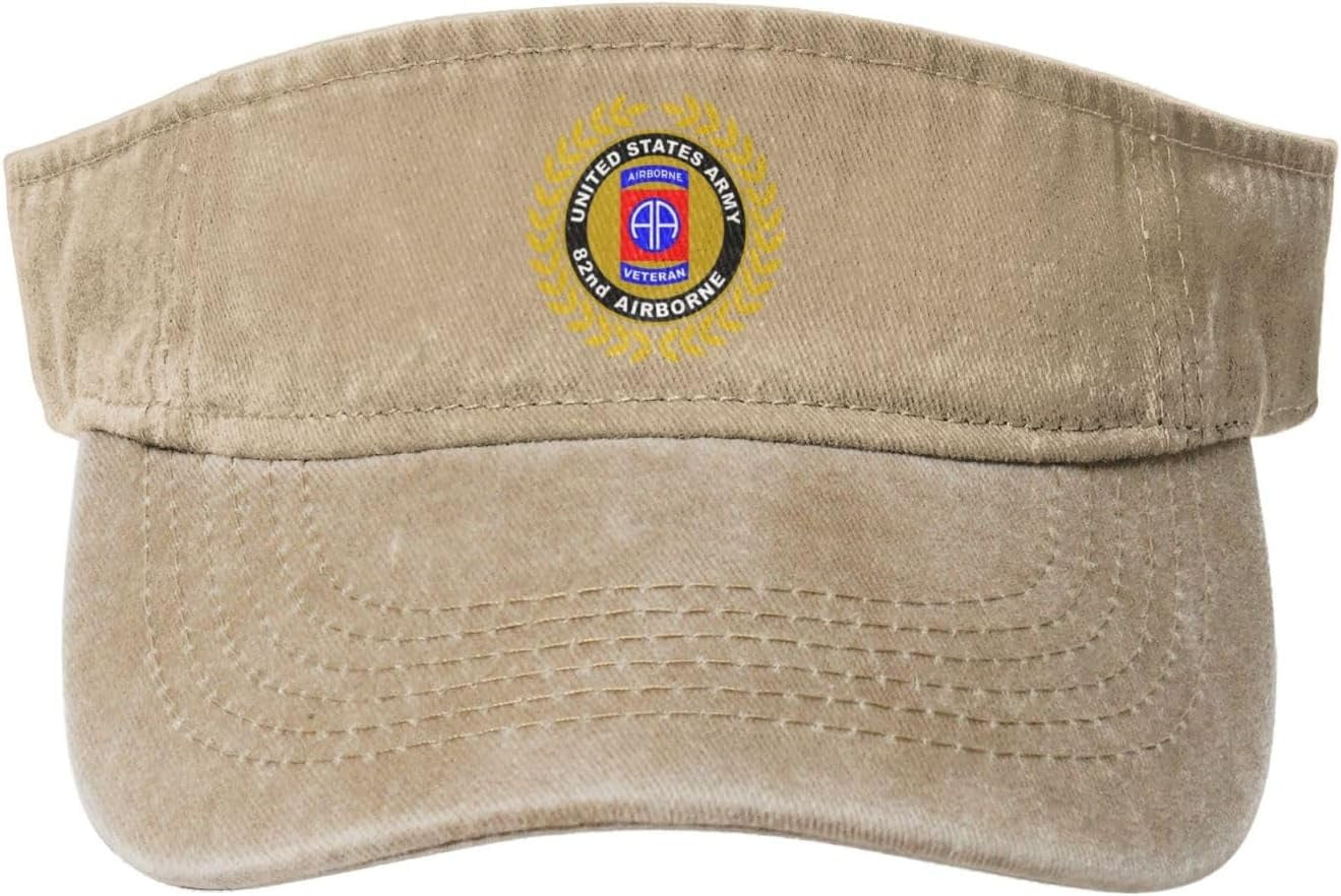 US Army Veteran 82nd Airborne Sport Sun Visor Hats Cotton Empty Top ...