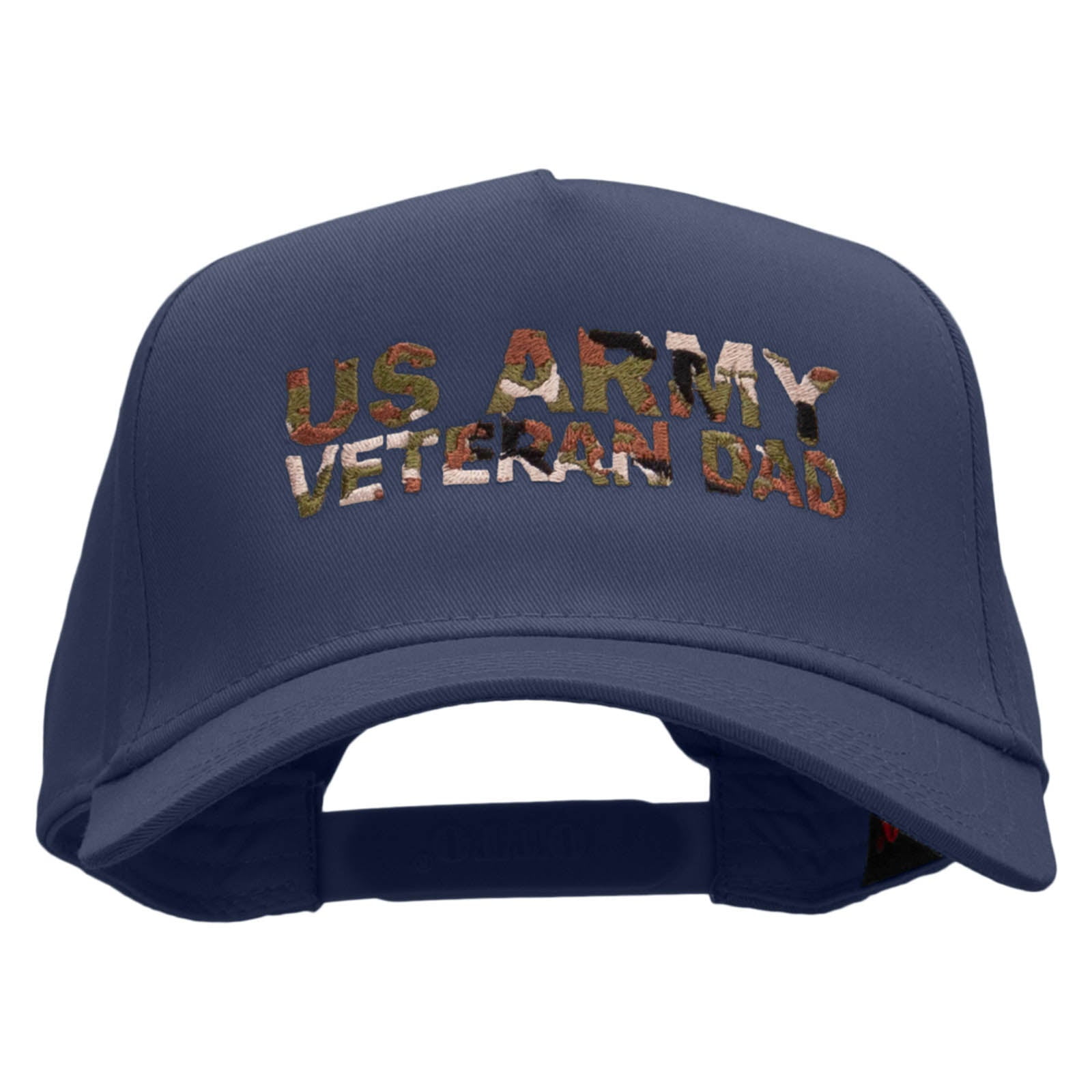 US Army Veteran Dad Solid Cotton Twill 5 Panel Prostyle Snap Cap - Navy ...