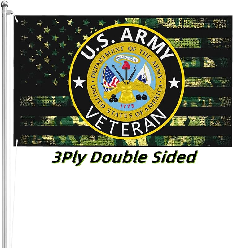 US Army Veteran Flag 3x5 Ft and Garden Flags 12×18 Inch Vivid Color ...
