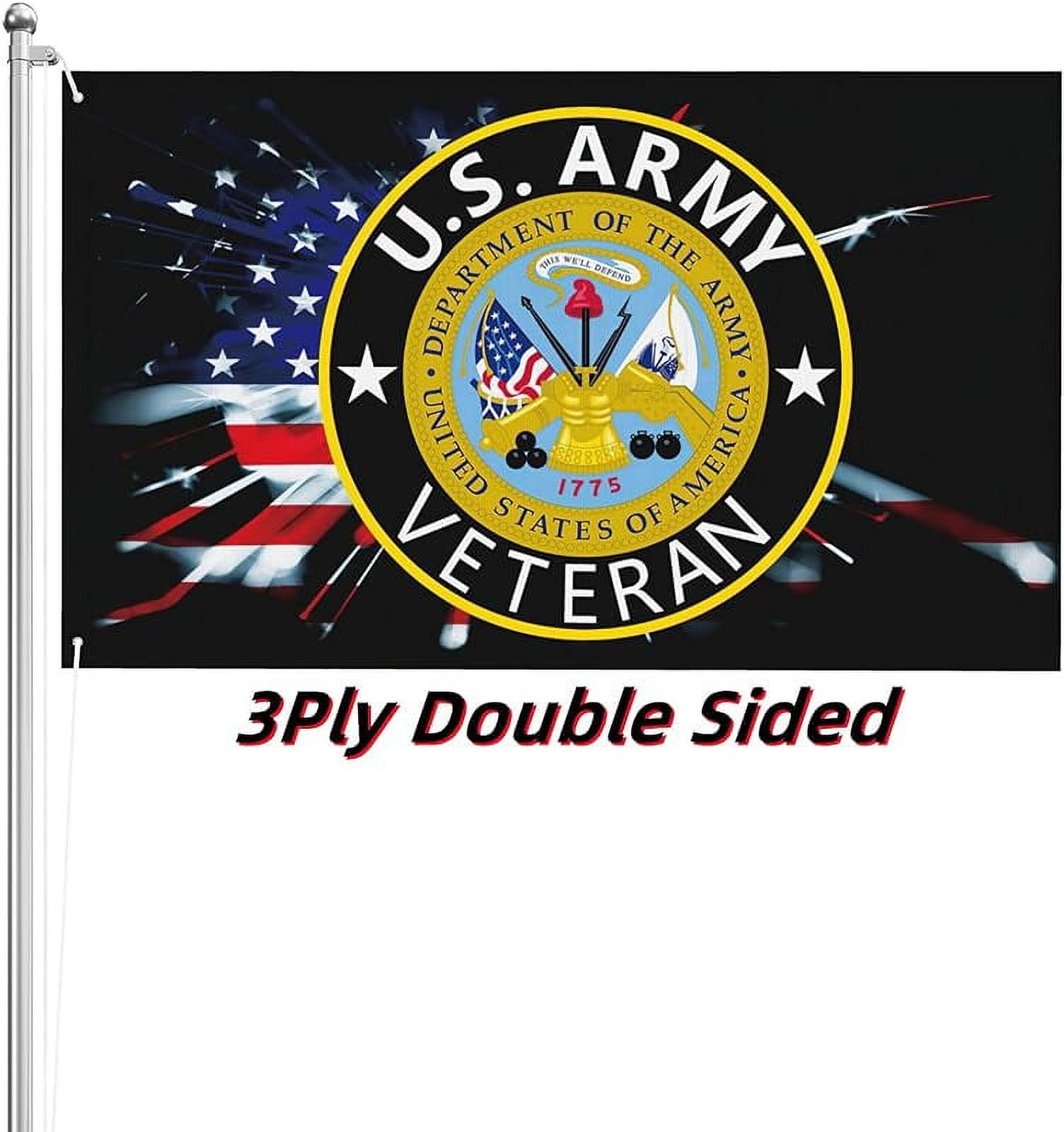 US Army Veteran Flag 3x5 Ft and Garden Flags 12×18 Inch Vivid Color ...