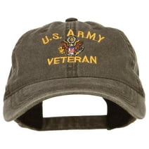 Distressed Washed Cadet Army Cap- Brown - Walmart.com