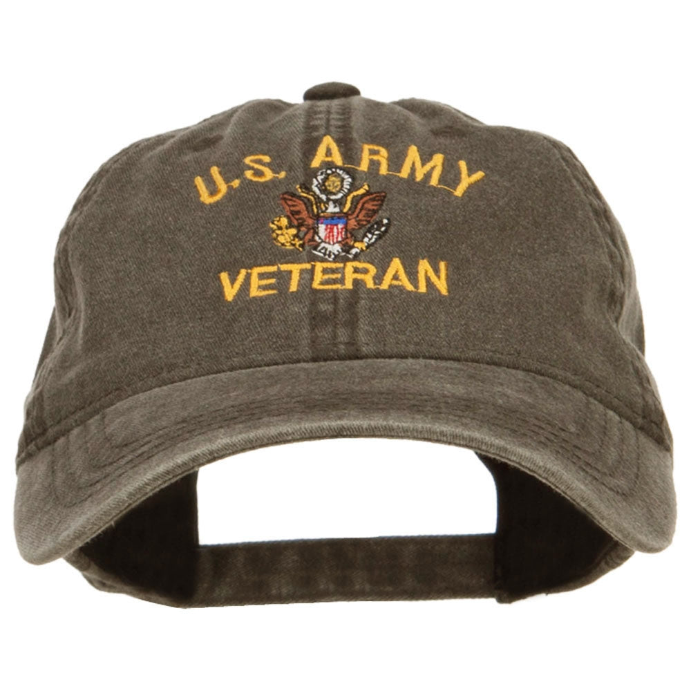 Distressed Washed Cadet Army Cap- Brown - Walmart.com