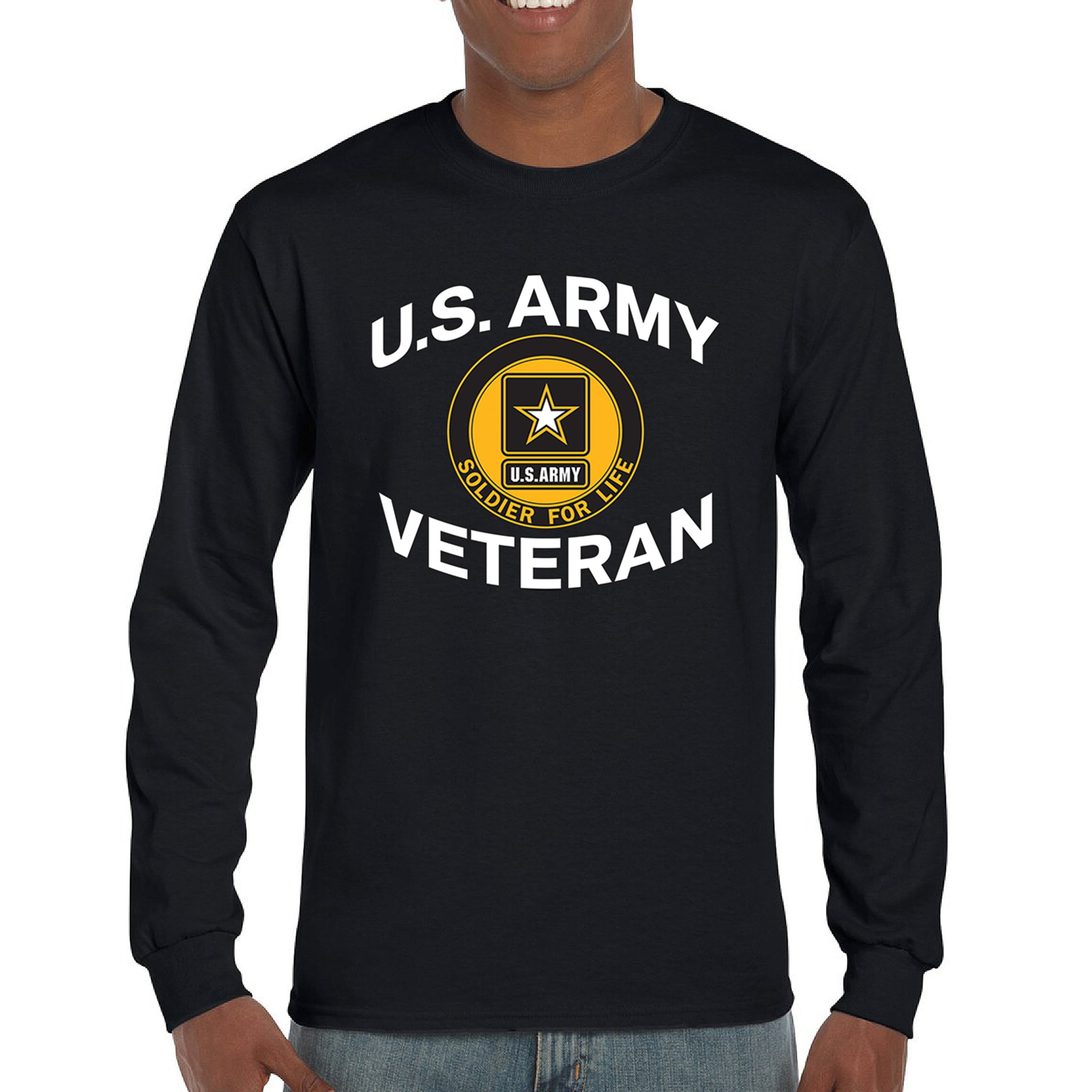 US Army Veteran Soldier For Life Long Sleeve T-shirt Military Pride DD ...