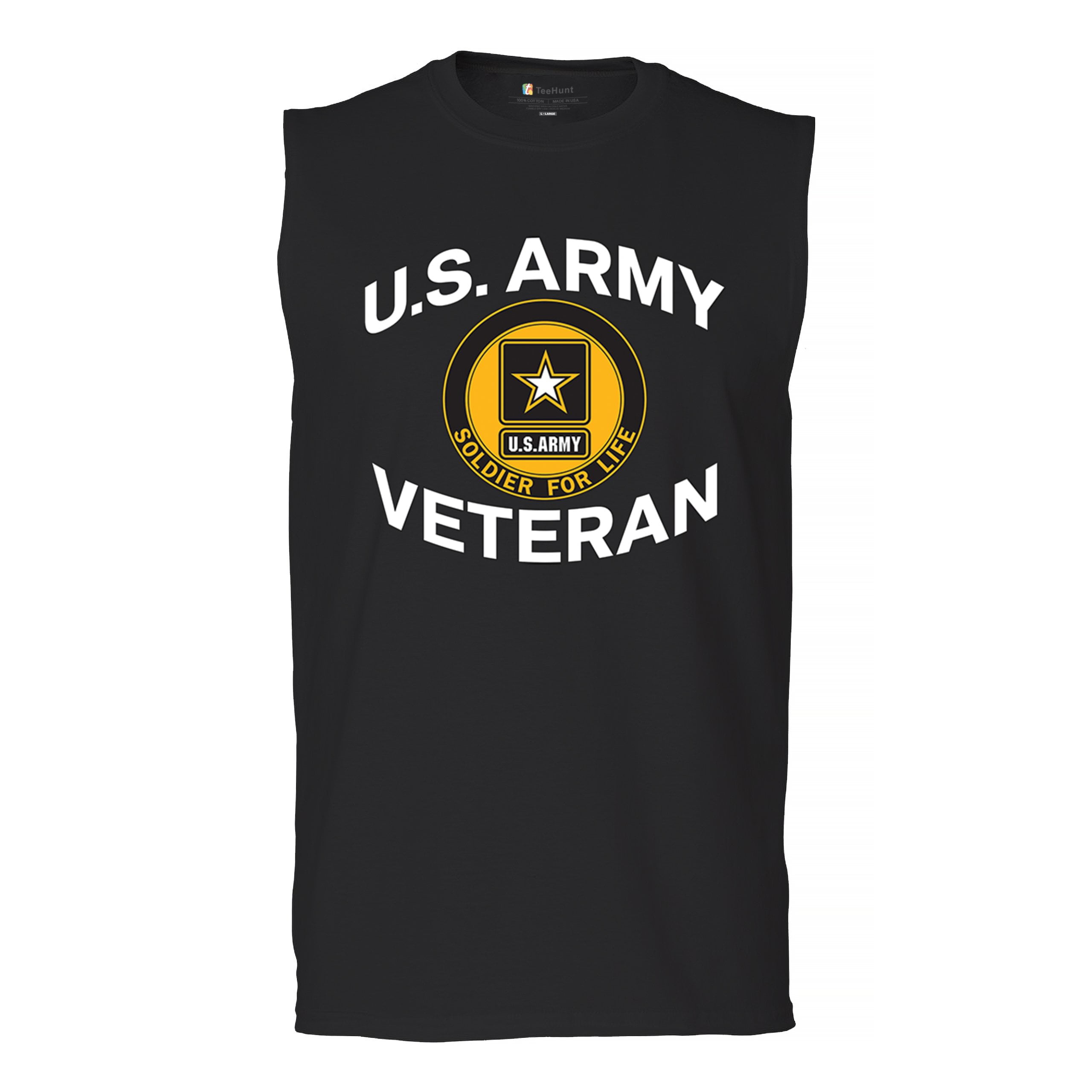 US Army Veteran Soldier For Life Muscle Shirt Military Pride DD 214 ...