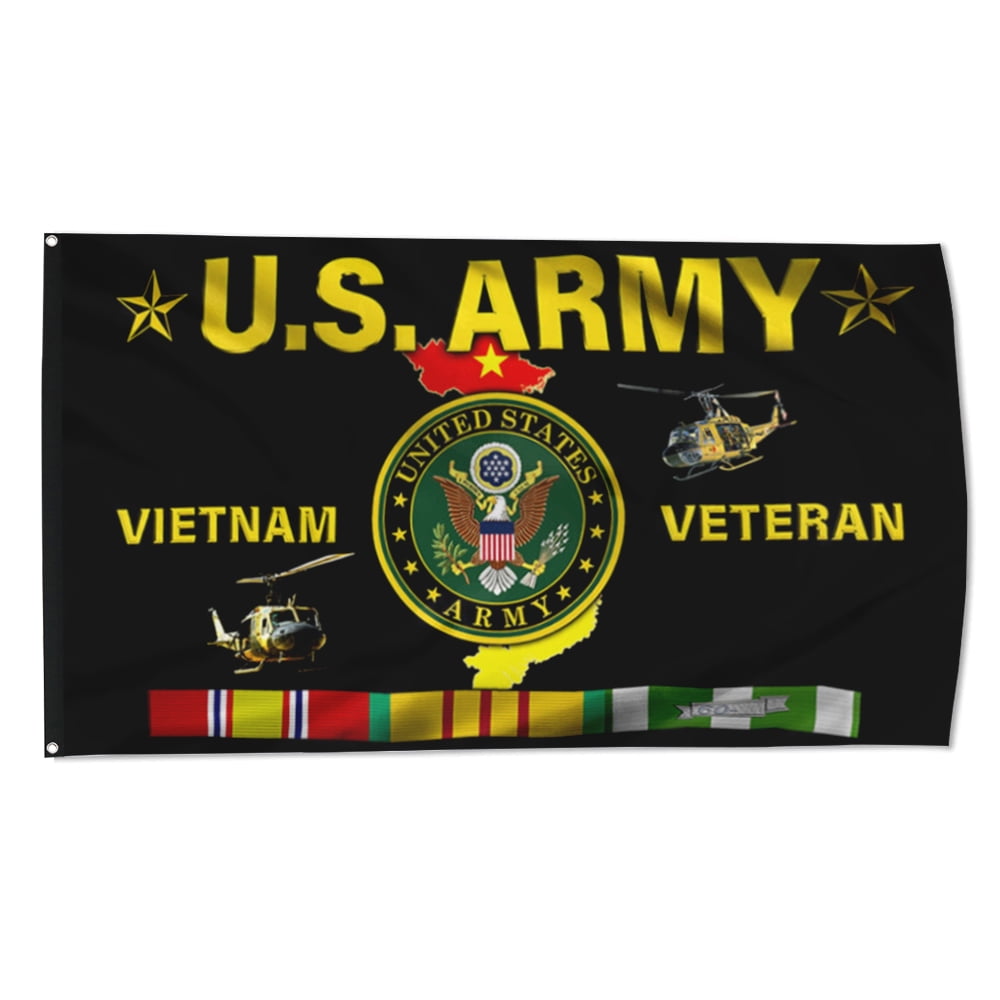 US Army Vietnam Veteran flag Patriotics Flags Polyester 3x5 FT Indoor ...